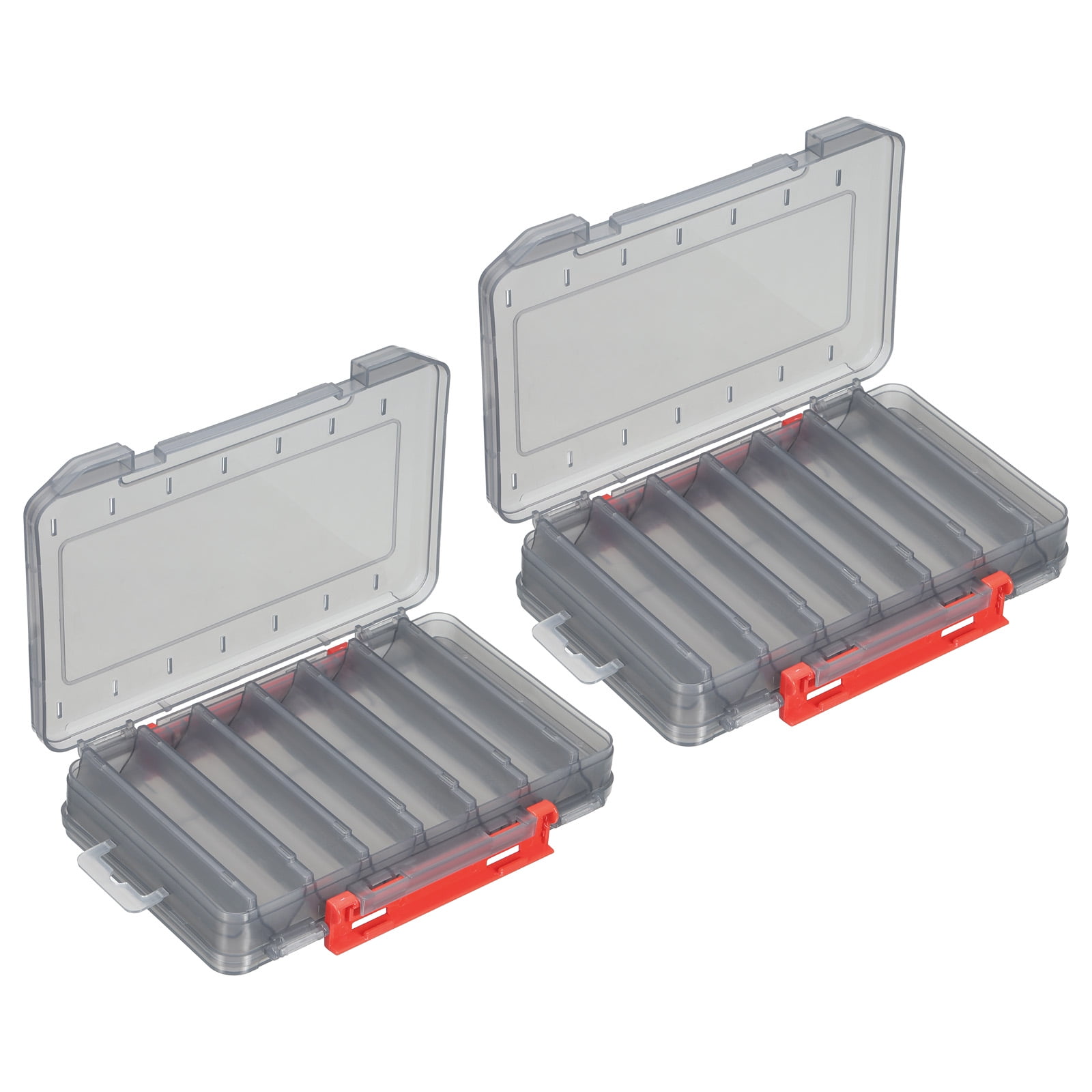 Uxcell Double Side Plastic Box Fishing Lure Tackle 14 Grids Storage ...