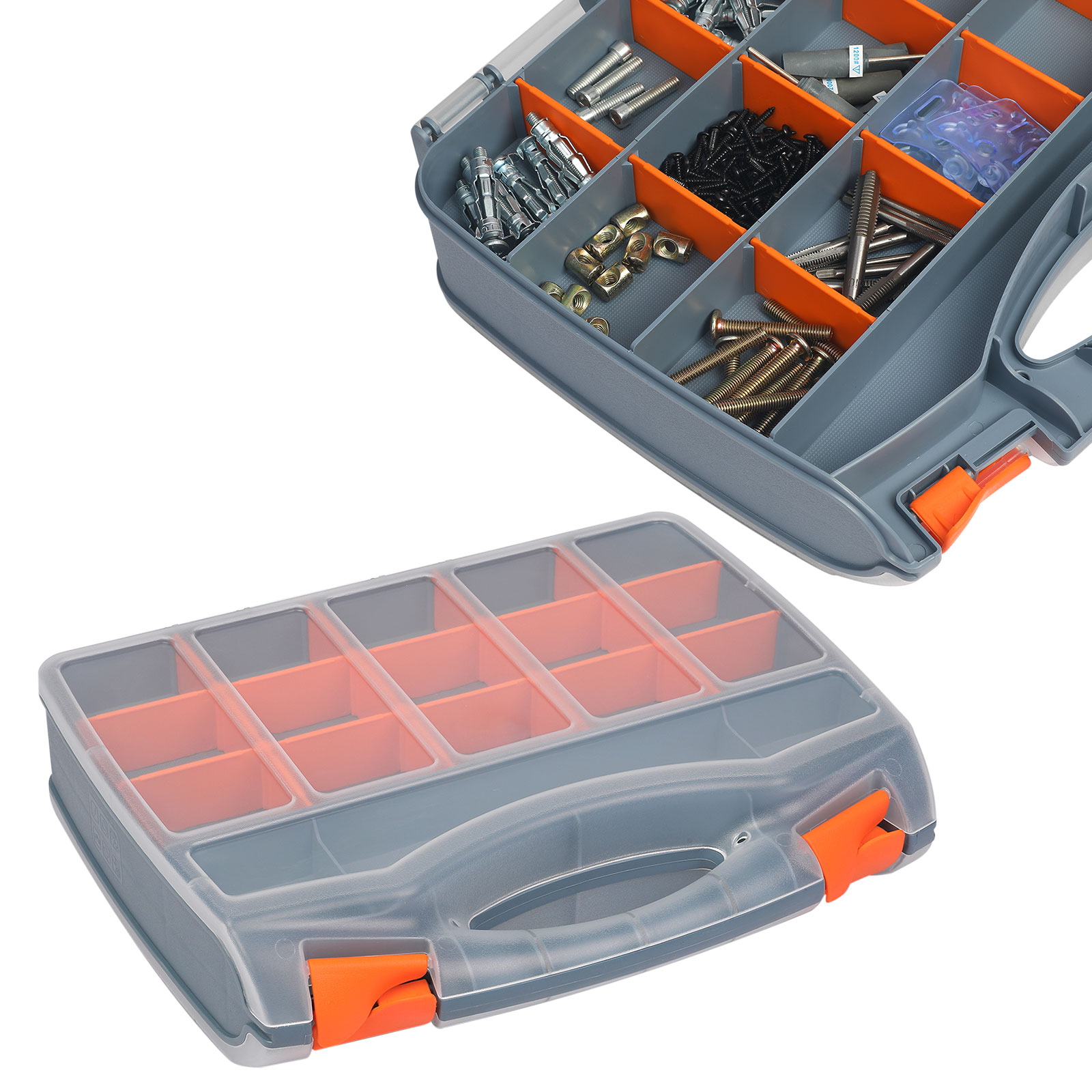 Uxcell Double Side Tool Organizer 12.2"x10.2"x3" 30-Compartment ...