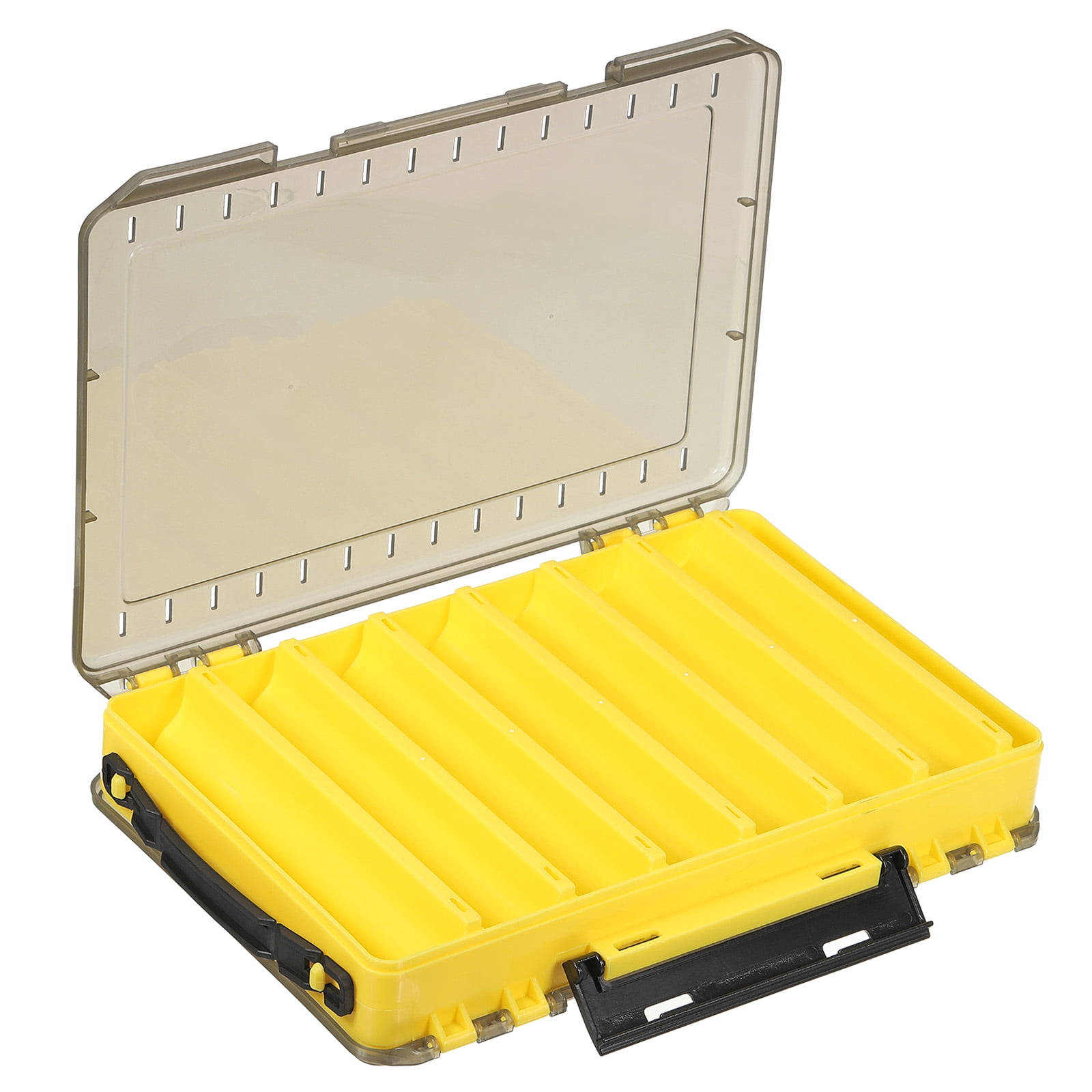 Uxcell Double-Sided Fishing Lure Box 14 Grids Tackle Bait Container ...