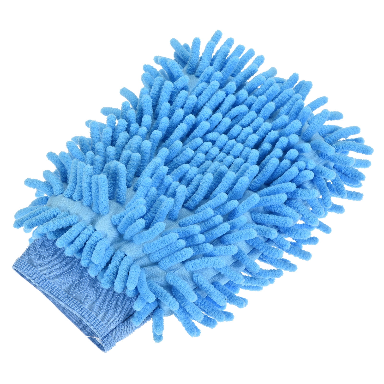 Uxcell Double-Sided Microfiber Soft Chenille Dusting Wash Mitten, Blue ...