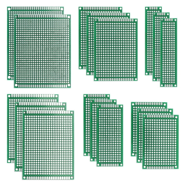 Uxcell Double-Sided PCB Board Printed Circuit Boards Kit 6 Sizes ...