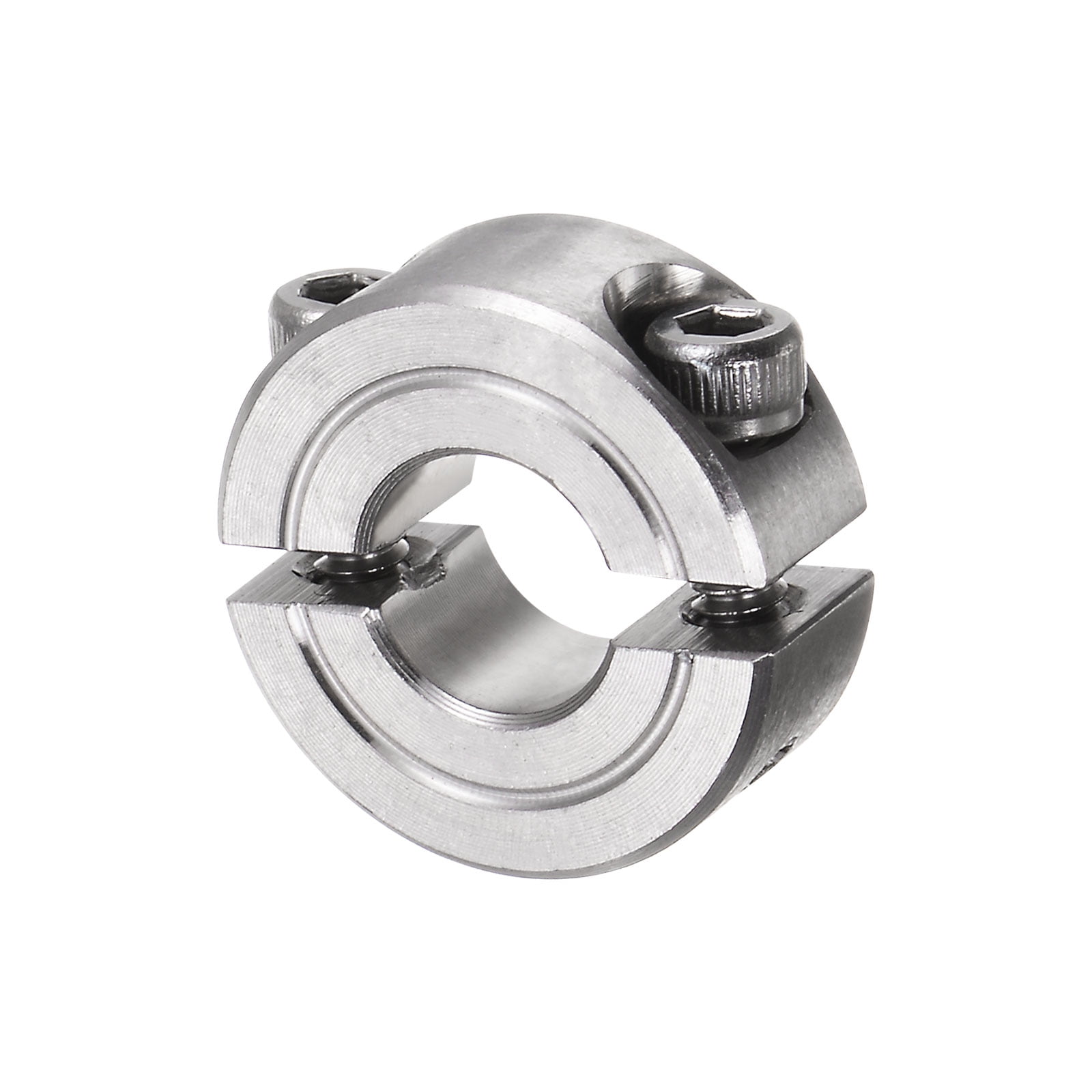 Uxcell Double Split Clamp-On Shaft Collar 3/8" Bore Two-Piece Clamping ...