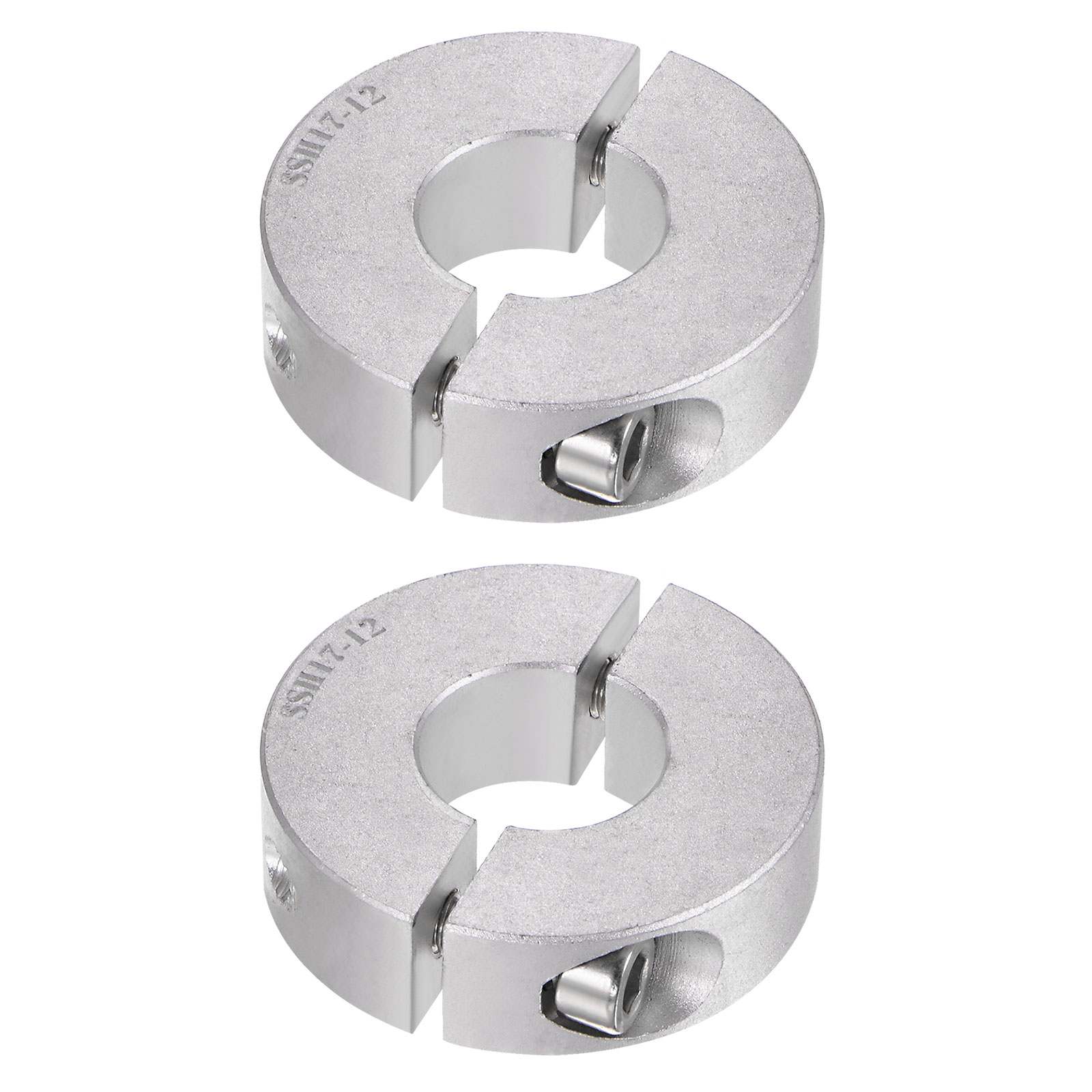 Uxcell Double Split Shaft Collar 17mm Bore Clamp-On Collars, 40mm OD ...
