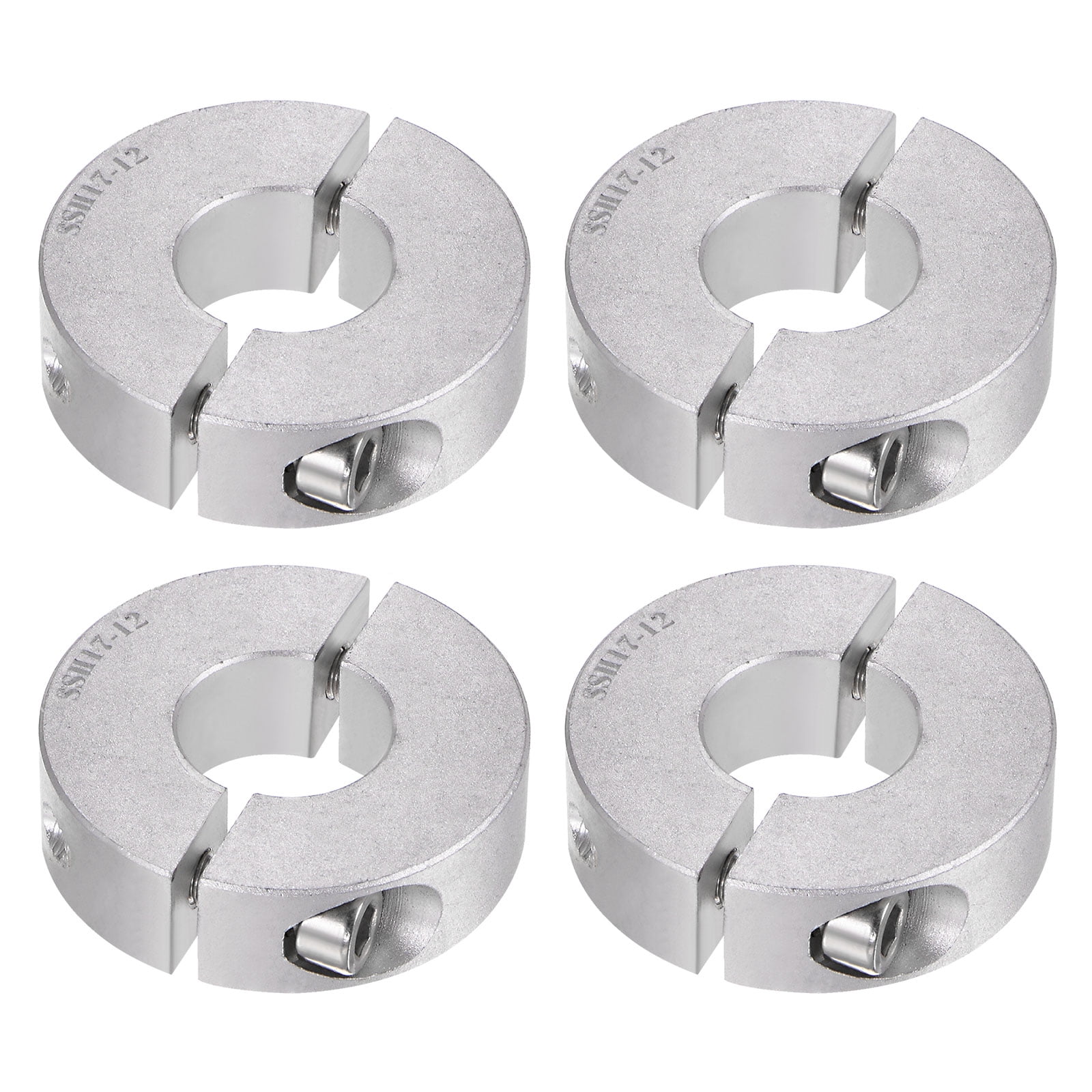 Uxcell Double Split Shaft Collar 17mm Bore Clamp-On Collars, 40mm OD ...