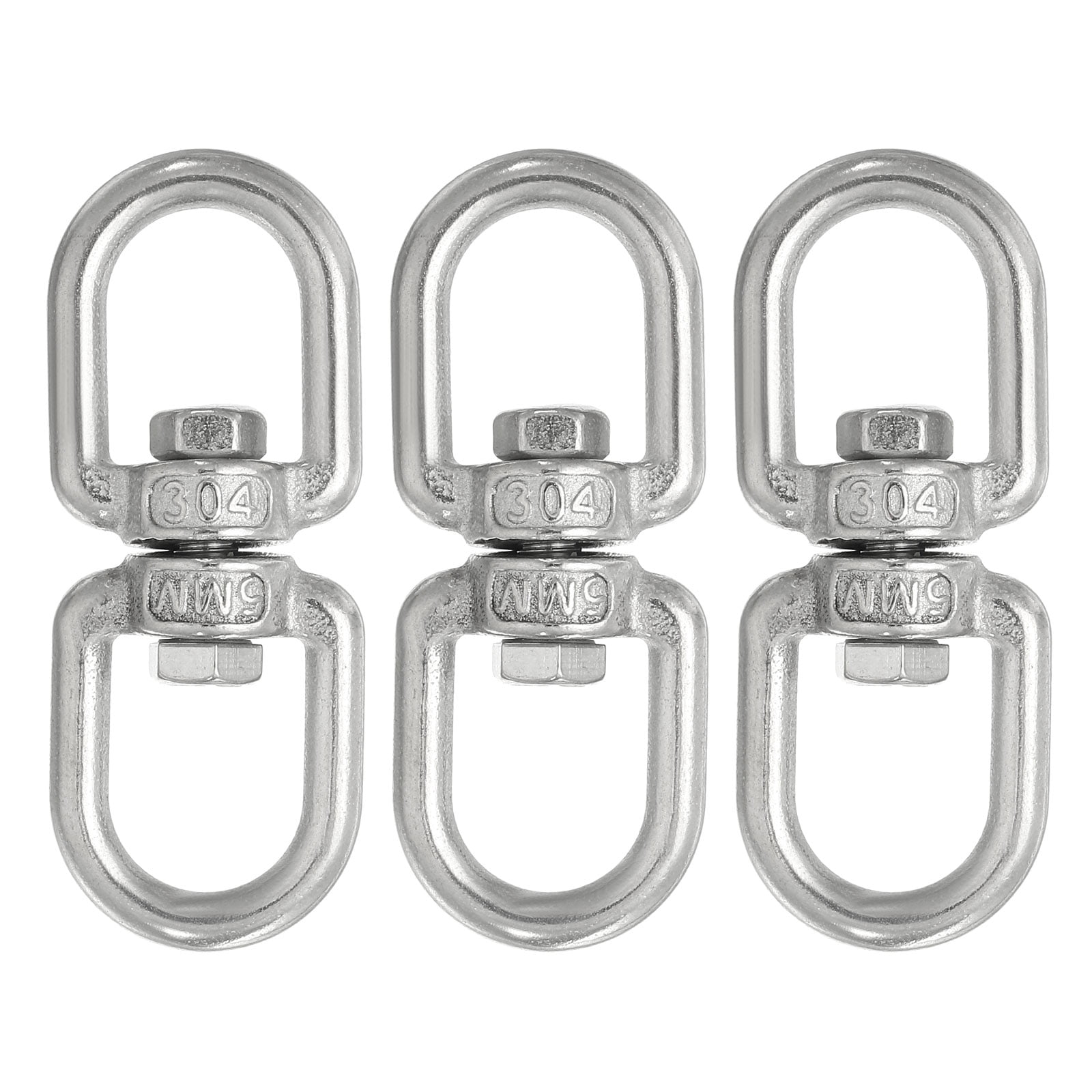 Uxcell Double Swivel Hook, 304 Stainless Steel Swivel Ring Double Ended ...
