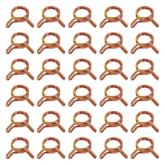 Uxcell Double Wire Fuel Line Hose Clips 9mm ID, 30Pcs 65Mn Spring Steel ...