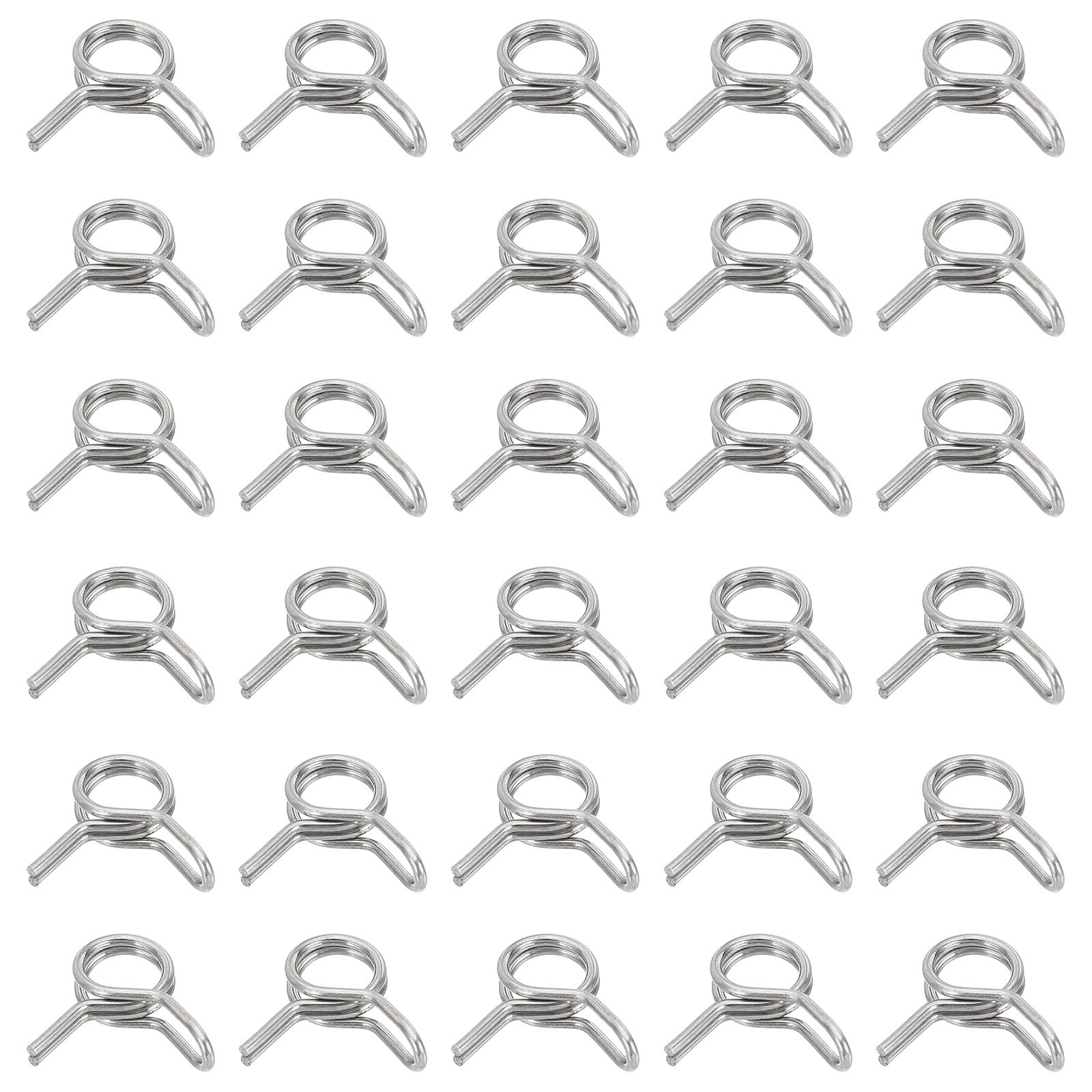 Uxcell Double Wire Spring Hose Clamps, 304 Stainless Steel Clip for ...