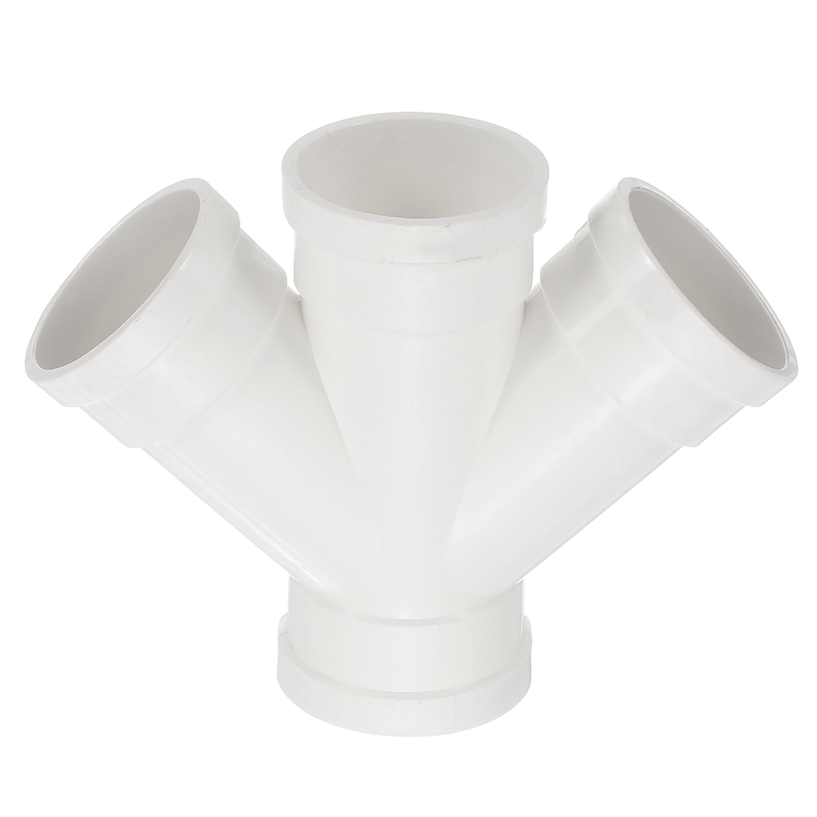 Uxcell Double Wye Duct Splitter, PVC Adapter Pipe Fitting Duct Pipe ...