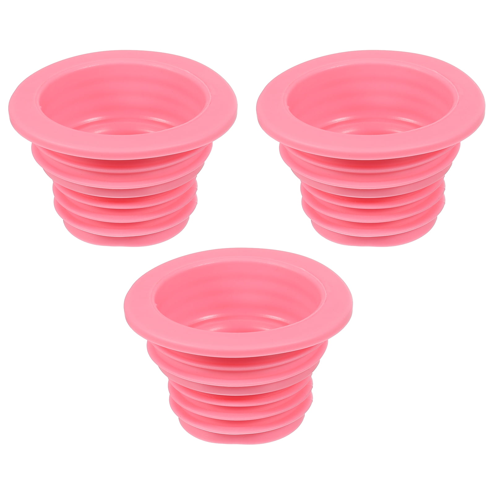 Uxcell Drain Pipe Sewer Seal Ring, 3 Pack Hose Silicone Plug, Pink ...