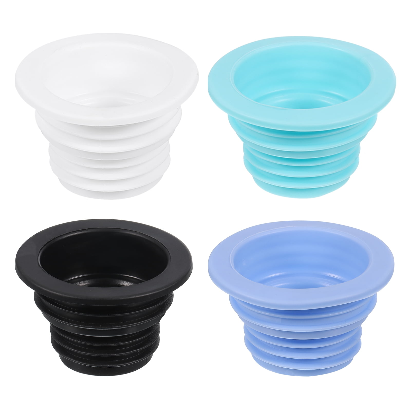 Uxcell Drain Pipe Sewer Seal Ring, 4 Pack Hose Silicone Plug, White ...