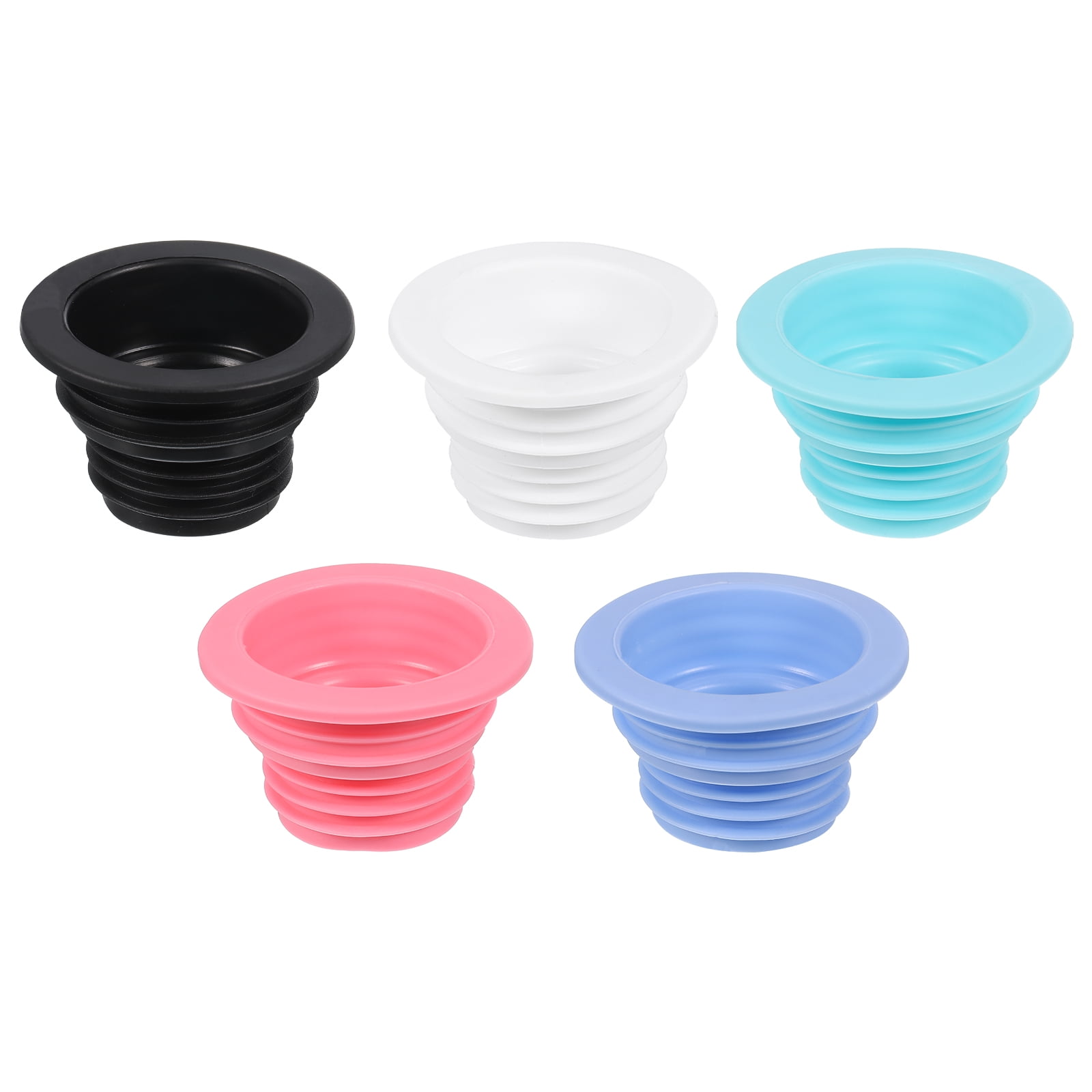 Uxcell Drain Pipe Sewer Seal Ring, 5 Pack Hose Silicone Plug, 5 Colors ...