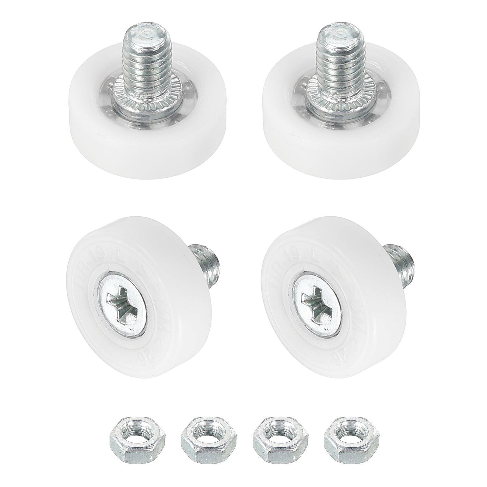 Uxcell Drawer Rollers Nylon Cabinet Drawer Pulley Replacement Wheels ...