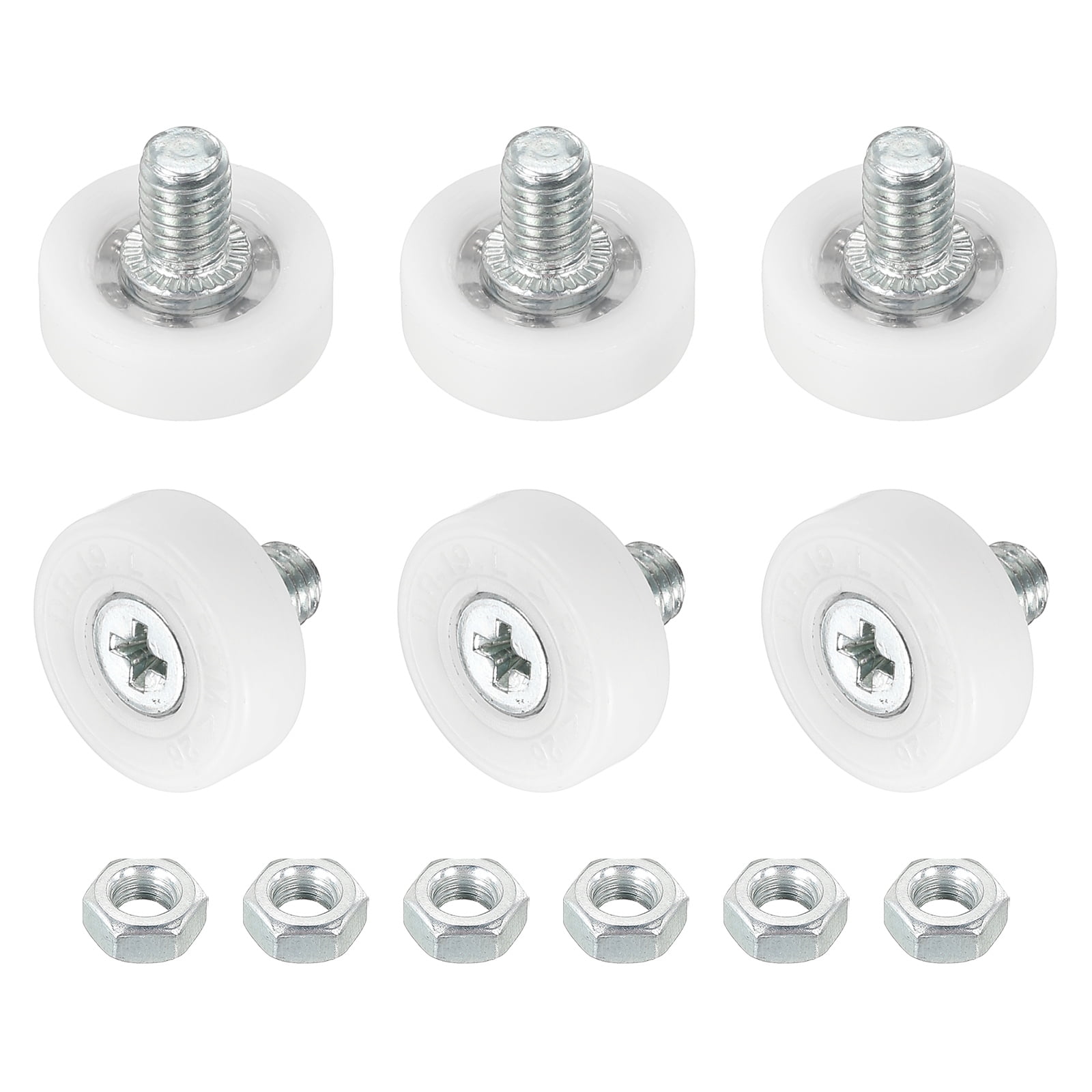 Uxcell Drawer Rollers Nylon Cabinet Drawer Pulley Replacement Wheels ...
