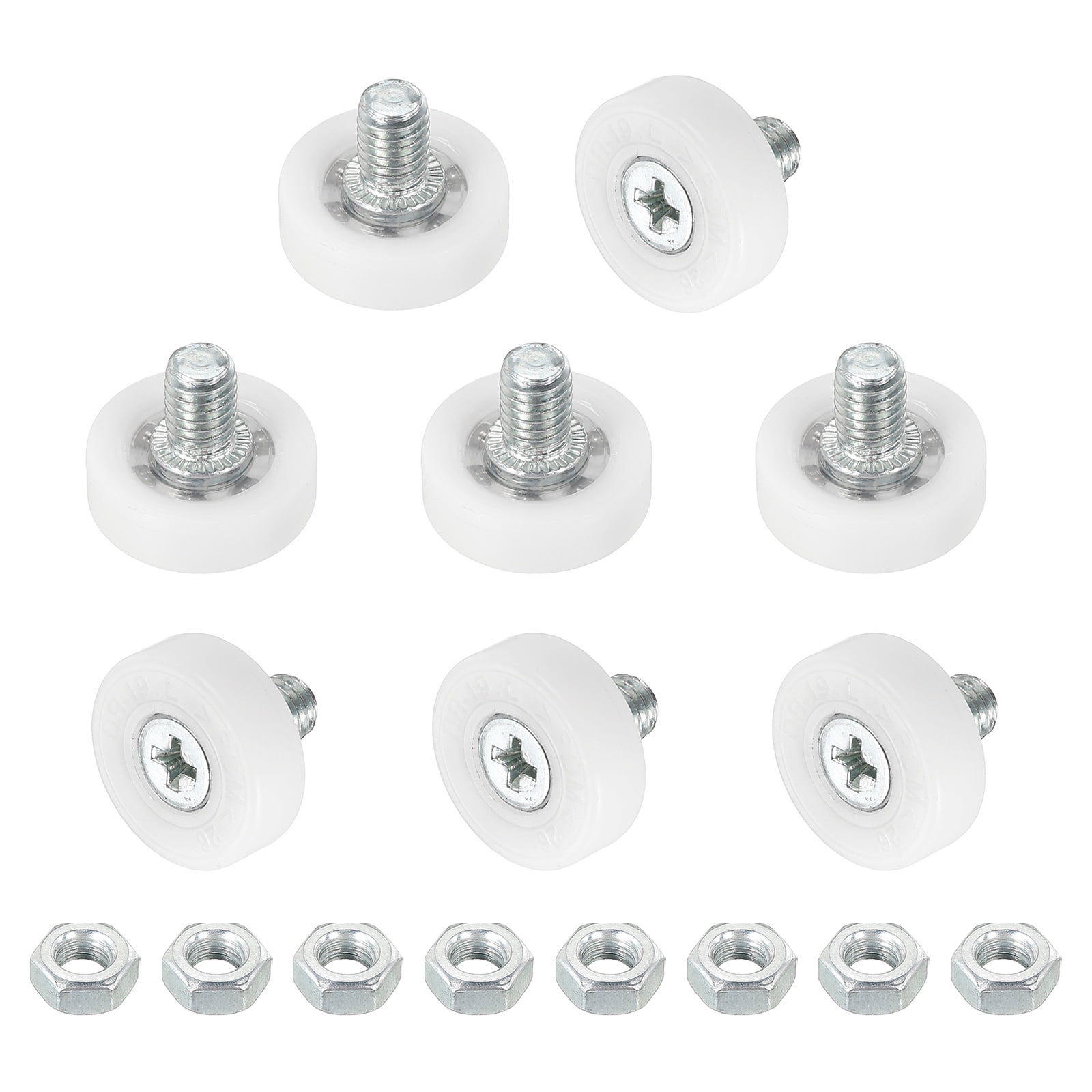 Uxcell Drawer Rollers Nylon Cabinet Drawer Pulley Replacement Wheels ...