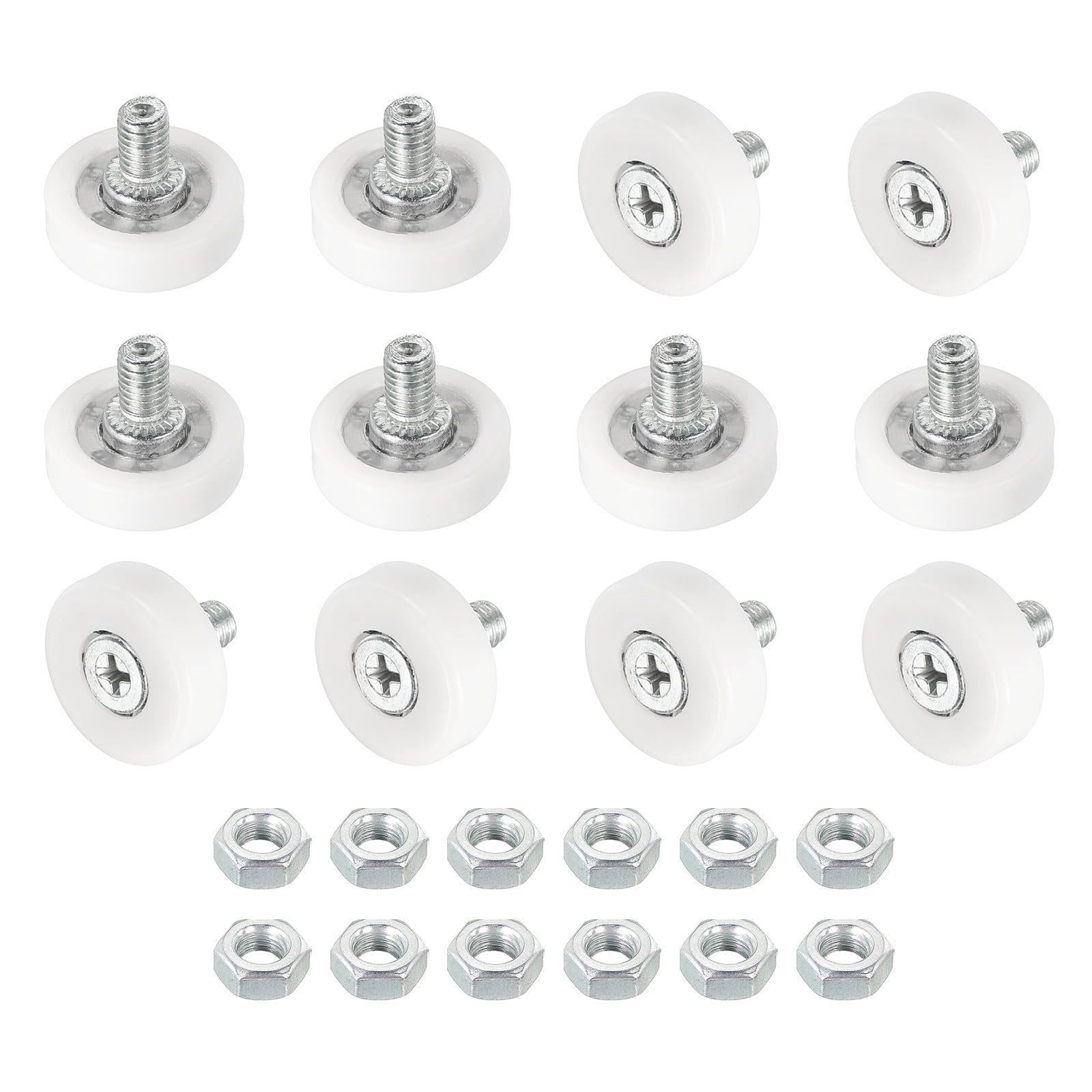 Uxcell Drawer Rollers Nylon Cabinet Drawer Pulley Replacement Wheels ...