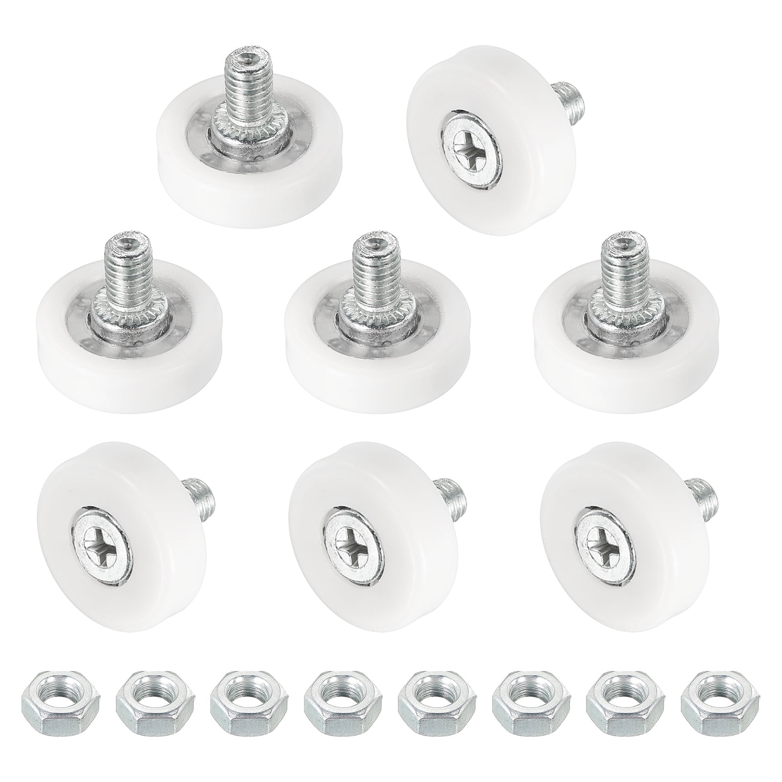 Uxcell Drawer Rollers Nylon Cabinet Drawer Pulley Replacement Wheels ...
