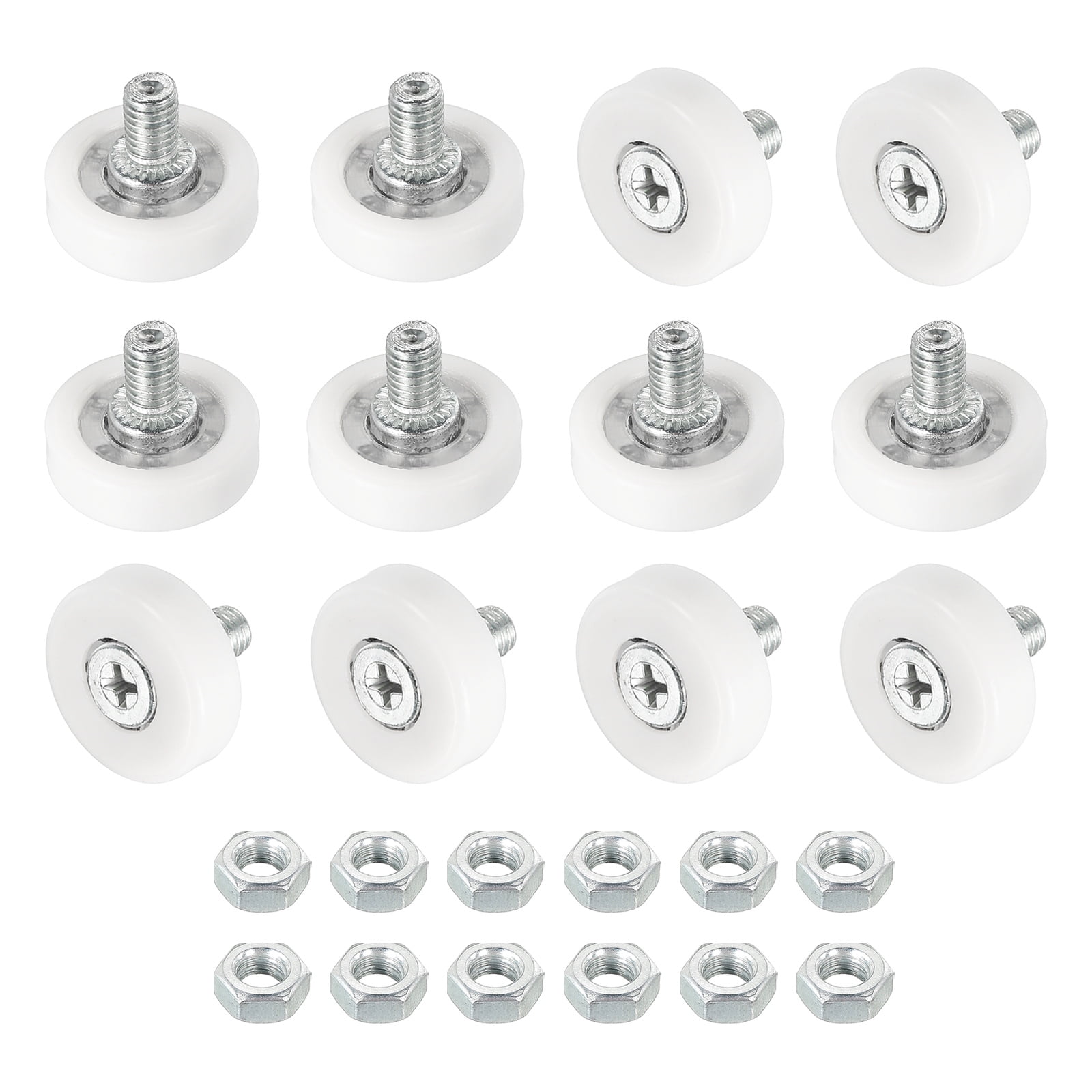 Uxcell Drawer Rollers Nylon Cabinet Drawer Pulley Replacement Wheels ...