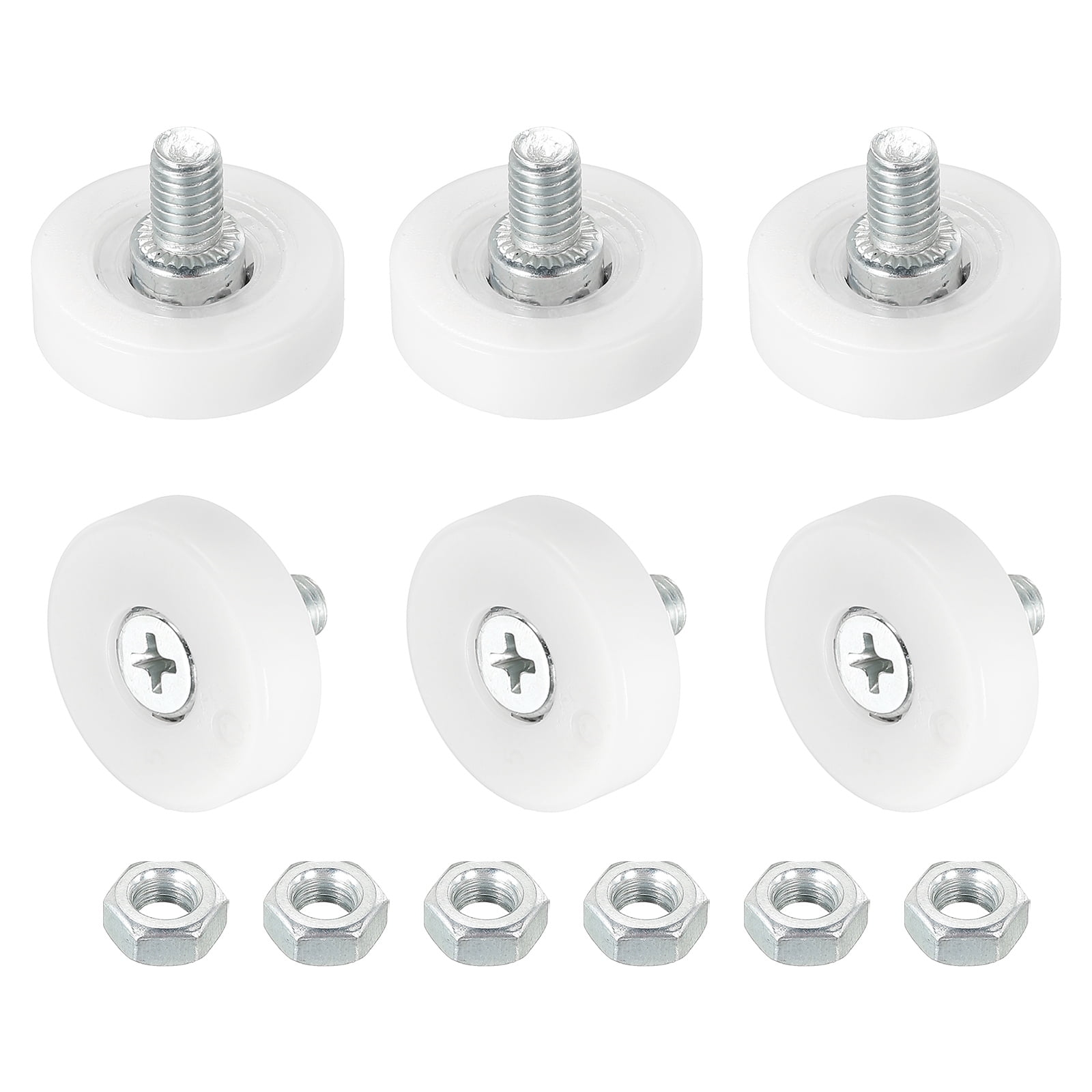 Uxcell Drawer Rollers Nylon Cabinet Drawer Pulley Replacement Wheels ...