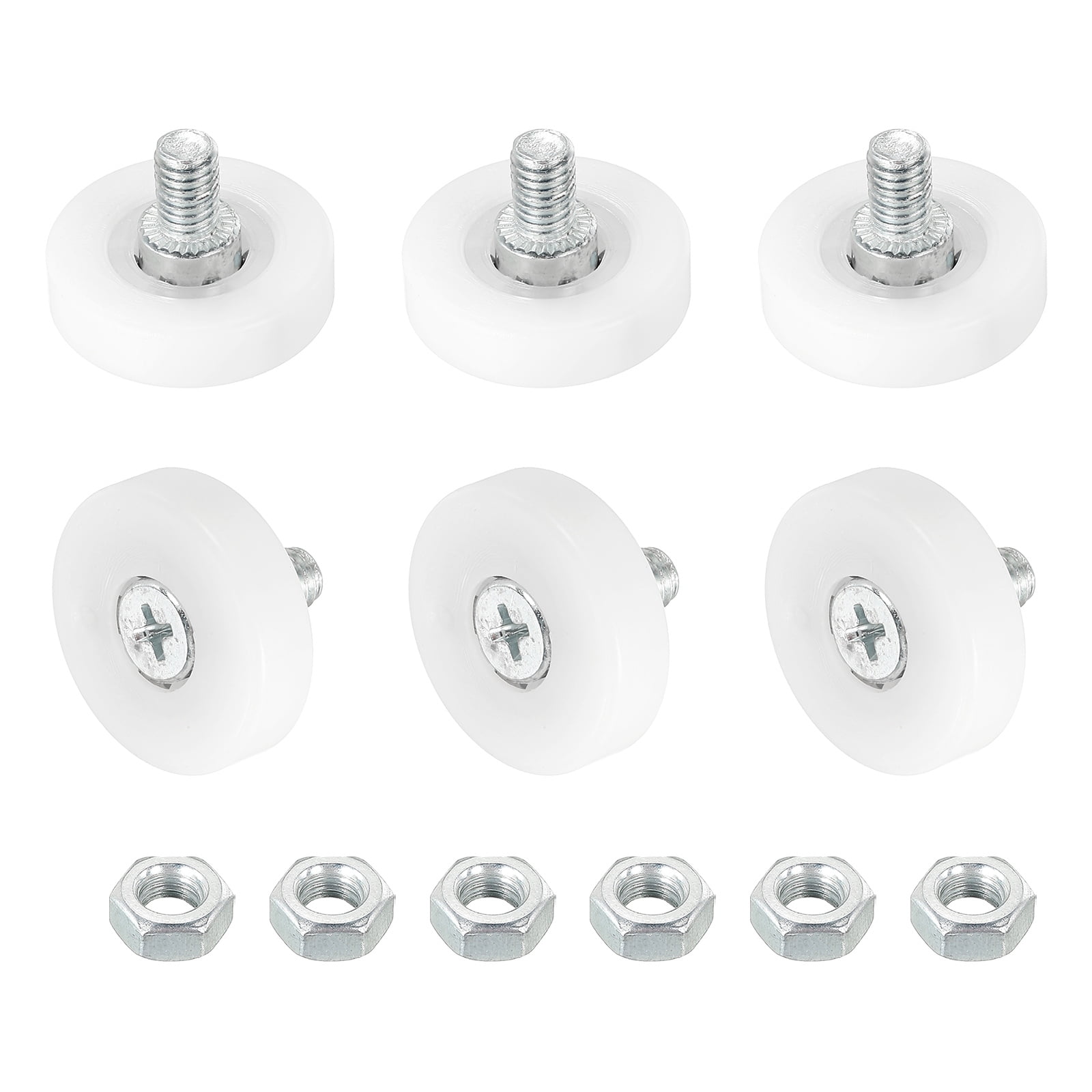 Uxcell Drawer Rollers Nylon Cabinet Drawer Pulley Replacement Wheels ...