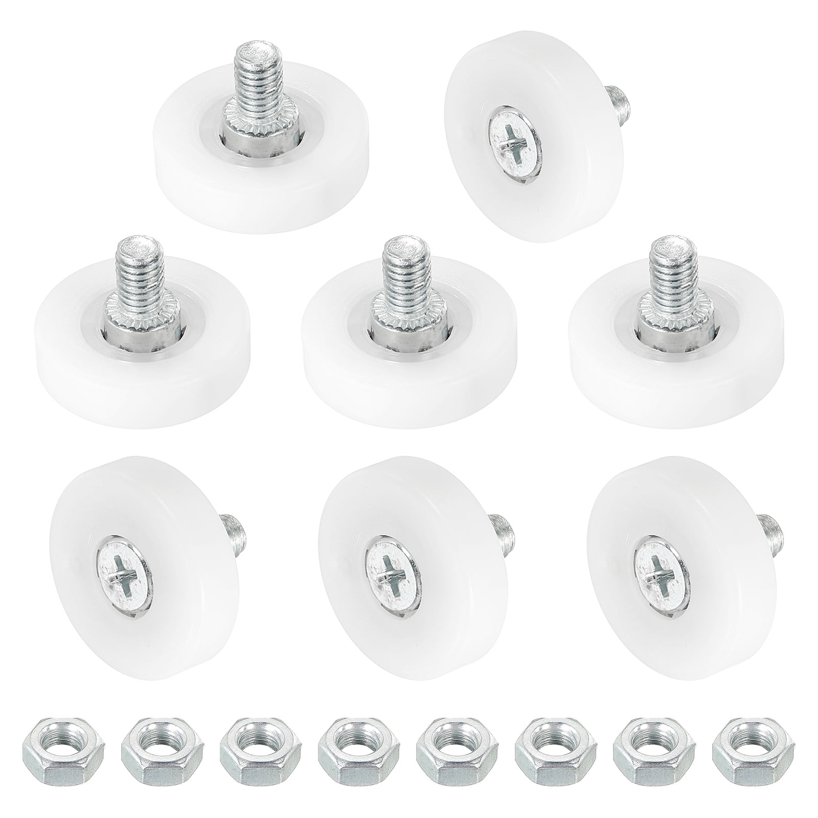 Uxcell Drawer Rollers Nylon Cabinet Drawer Pulley Replacement Wheels ...