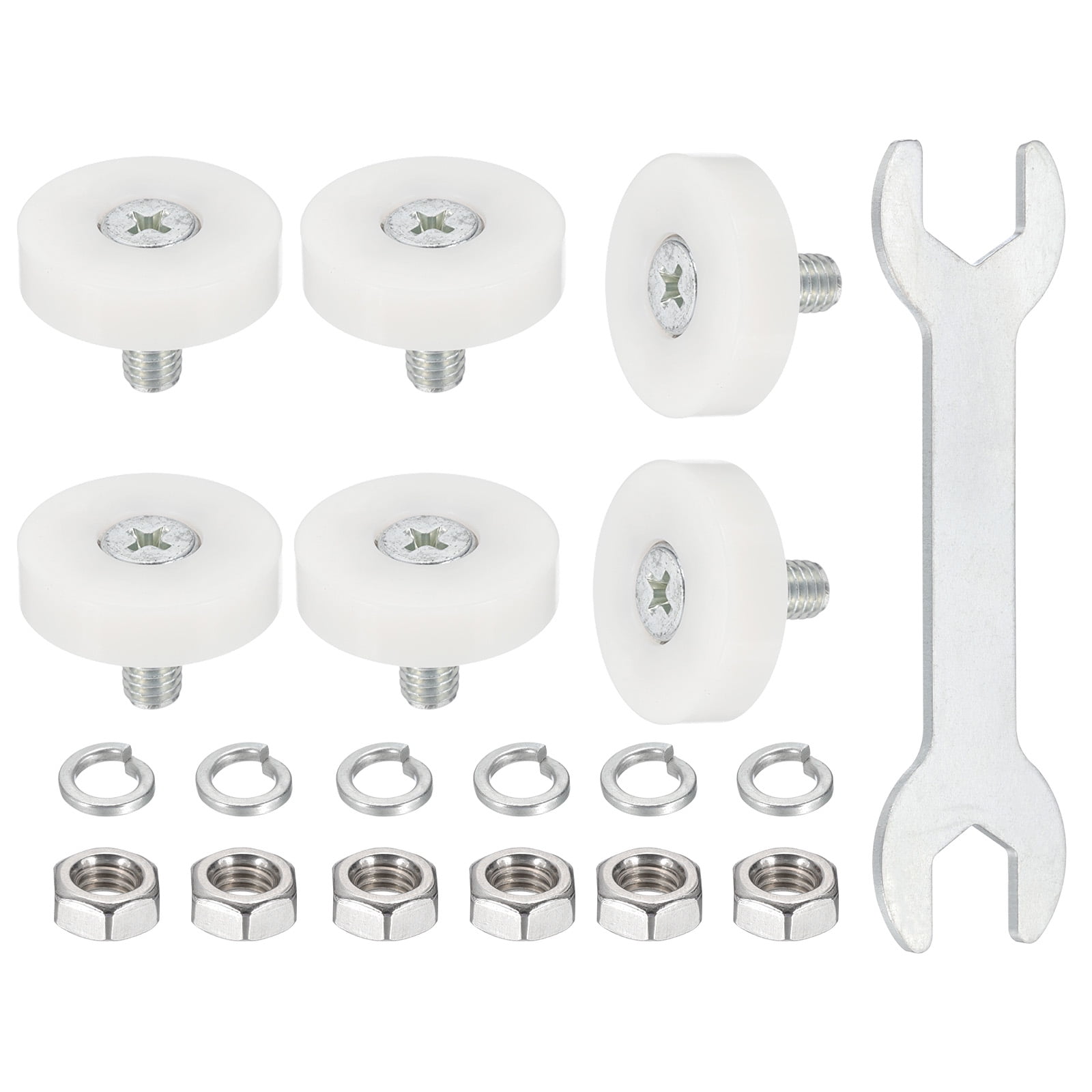 Uxcell Drawer Rollers Wheel Cabinet Positioning Sliding with Screw ...