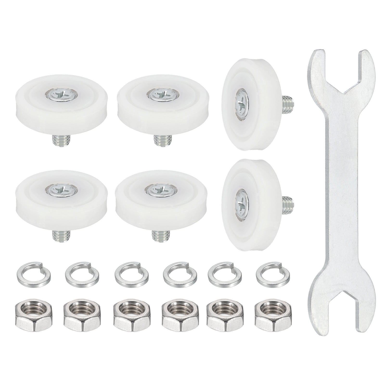 Uxcell Drawer Rollers Wheel Cabinet Positioning Sliding with Screw ...