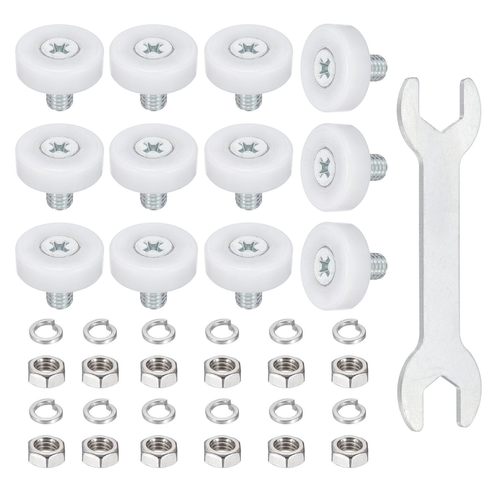 Uxcell Drawer Rollers Wheel Cabinet Positioning Sliding with Screw ...