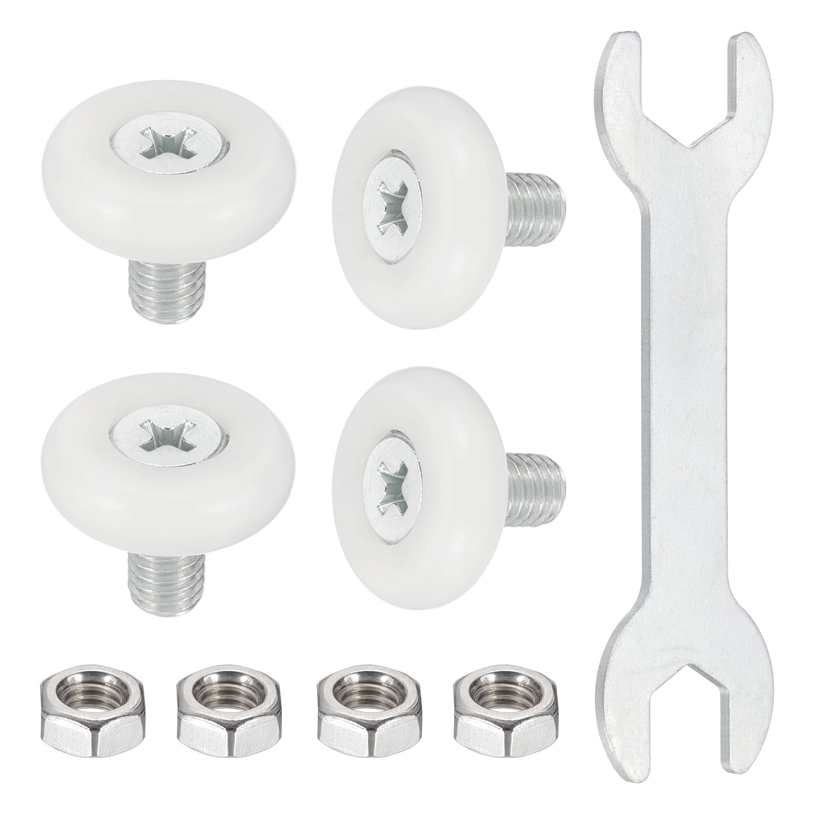 Uxcell Drawer Rollers Wheel Cabinet Positioning Sliding with Screw ...