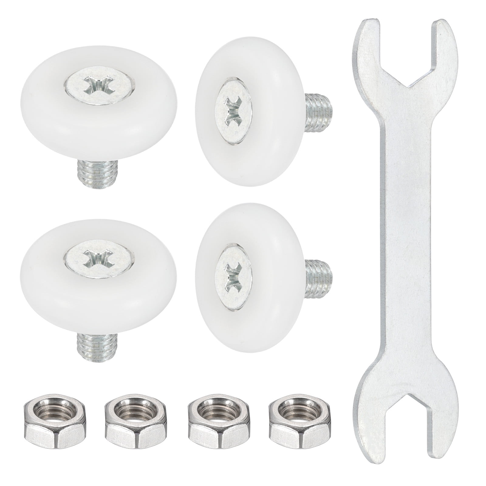 Uxcell Drawer Rollers Wheel Cabinet Positioning Sliding with Screw ...