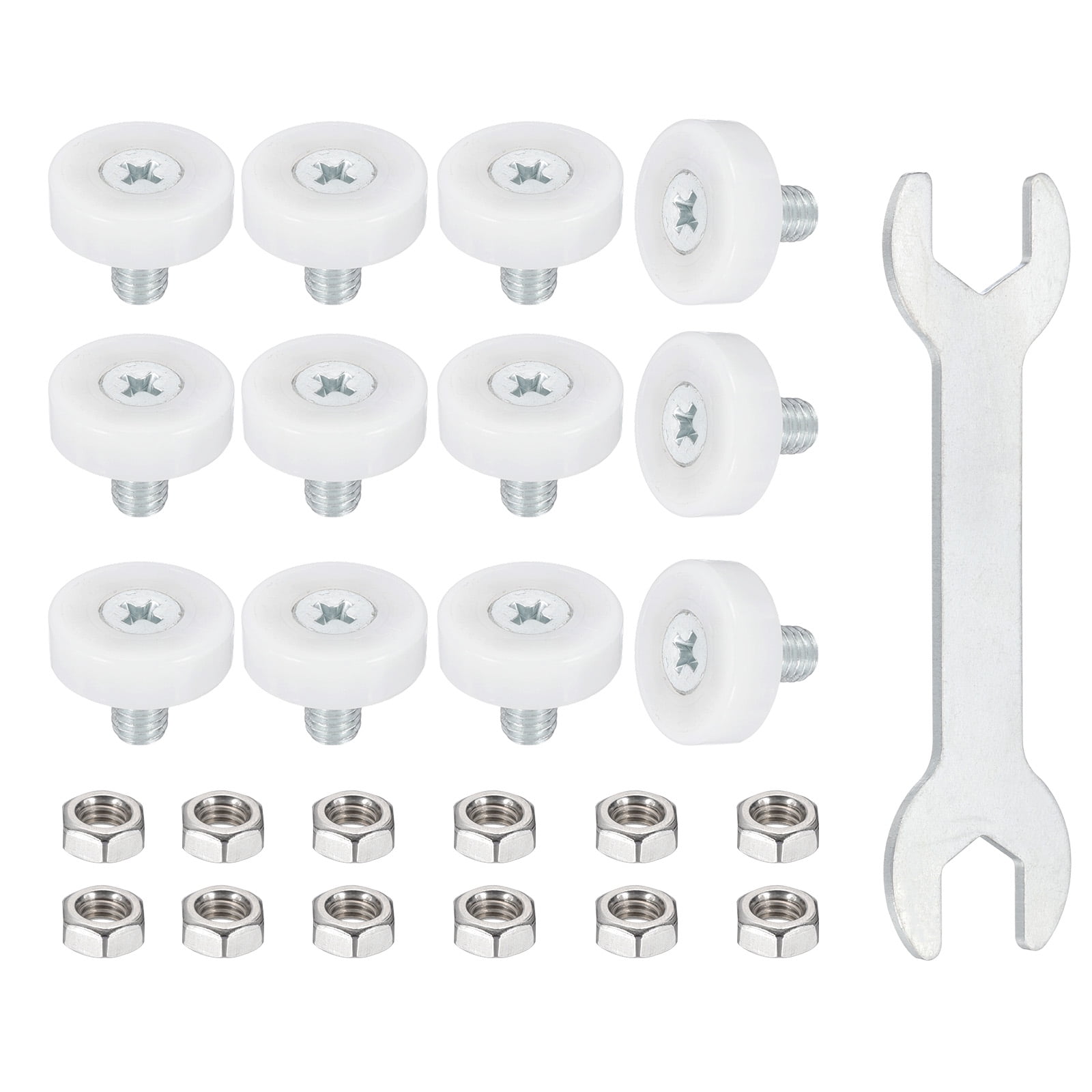 Uxcell Drawer Rollers Wheel Cabinet Positioning Sliding with Screw ...