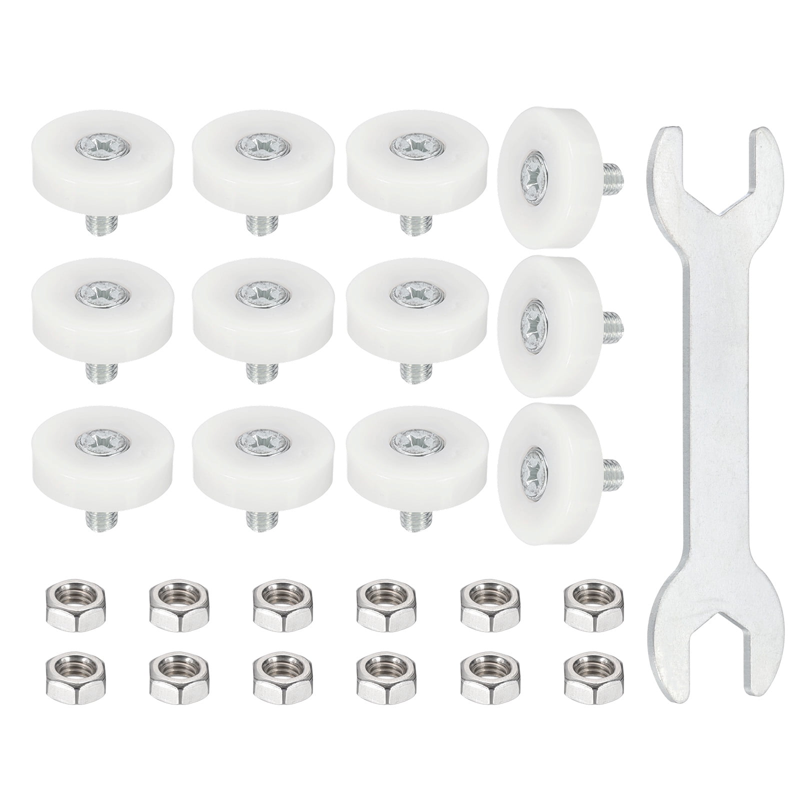 Uxcell Drawer Rollers Wheel Cabinet Positioning Sliding with Screw ...