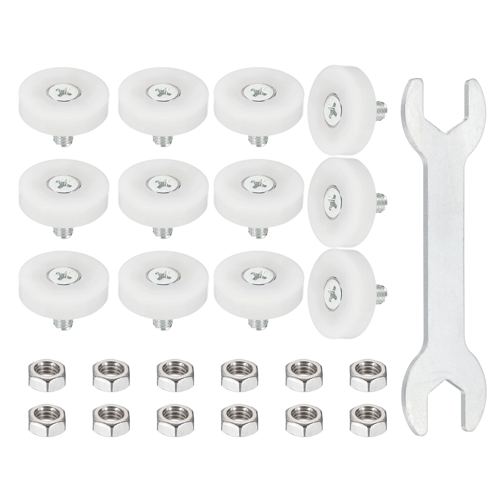 Uxcell Drawer Rollers Wheel Cabinet Positioning Sliding with Screw ...