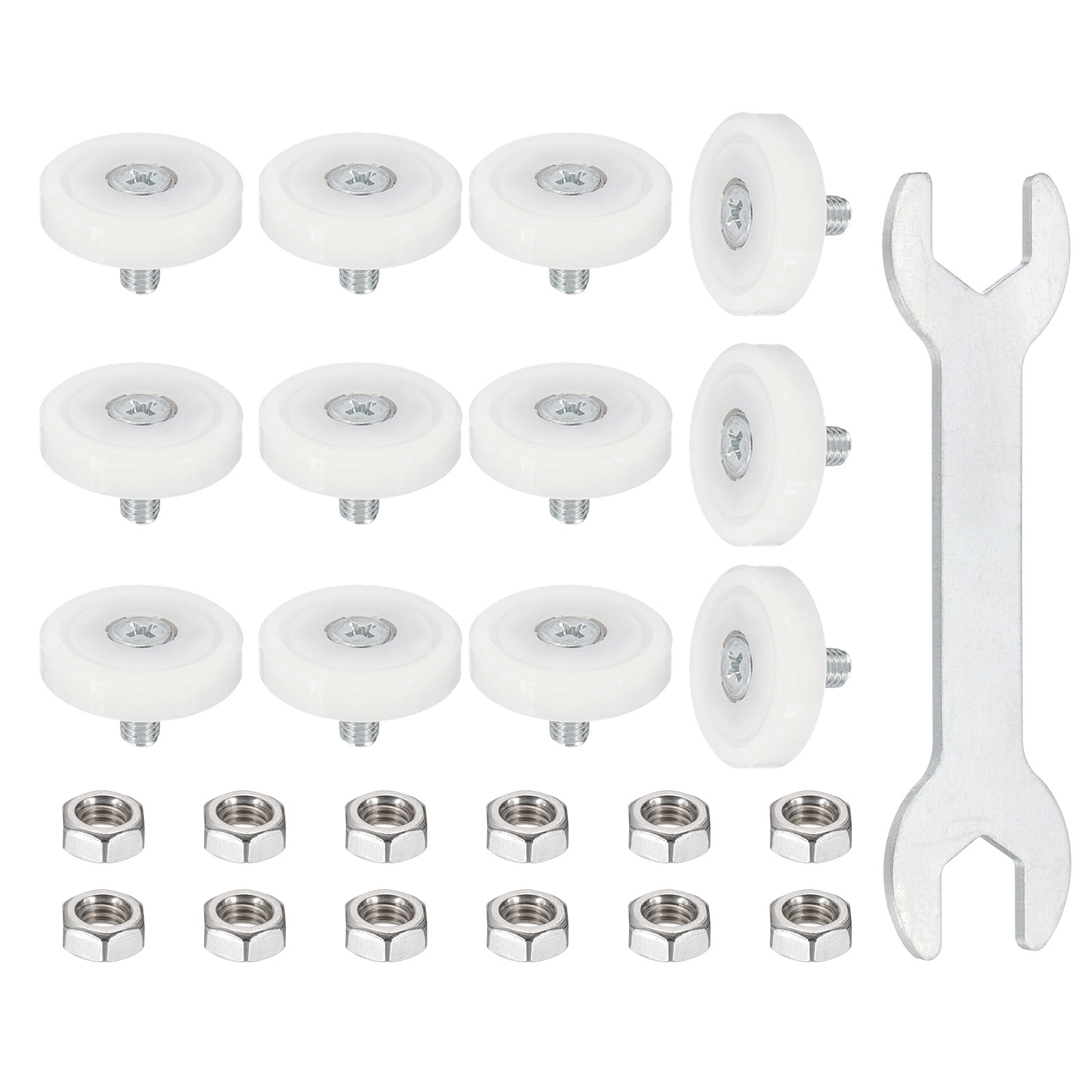 Uxcell Drawer Rollers Wheel Cabinet Positioning Sliding with Screw ...