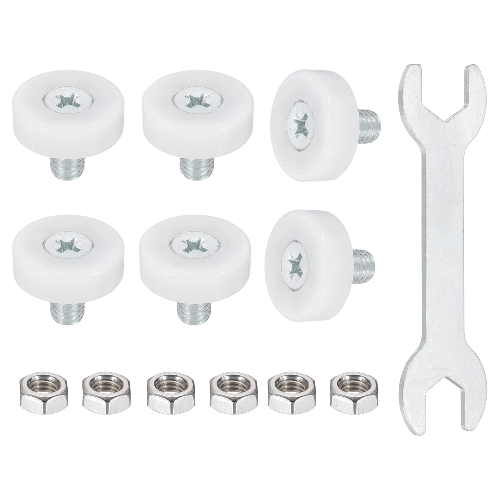Uxcell Drawer Rollers Wheel Cabinet Positioning Sliding with Screw ...