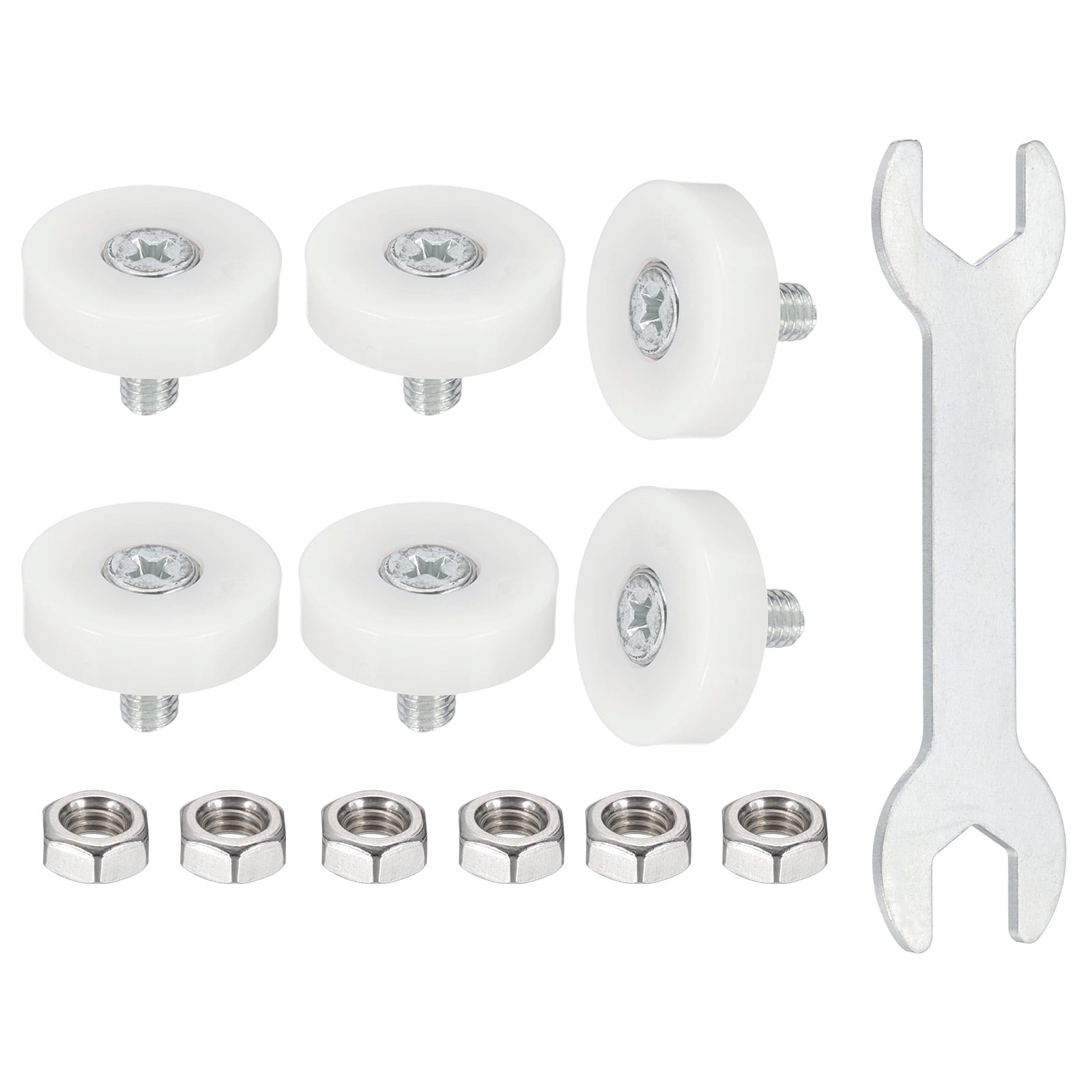 Uxcell Drawer Rollers Wheel Cabinet Positioning Sliding with Screw ...