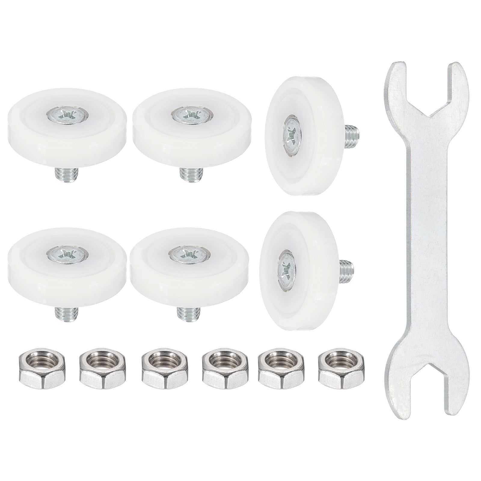 Uxcell Drawer Rollers Wheel Cabinet Positioning Sliding with Screw ...