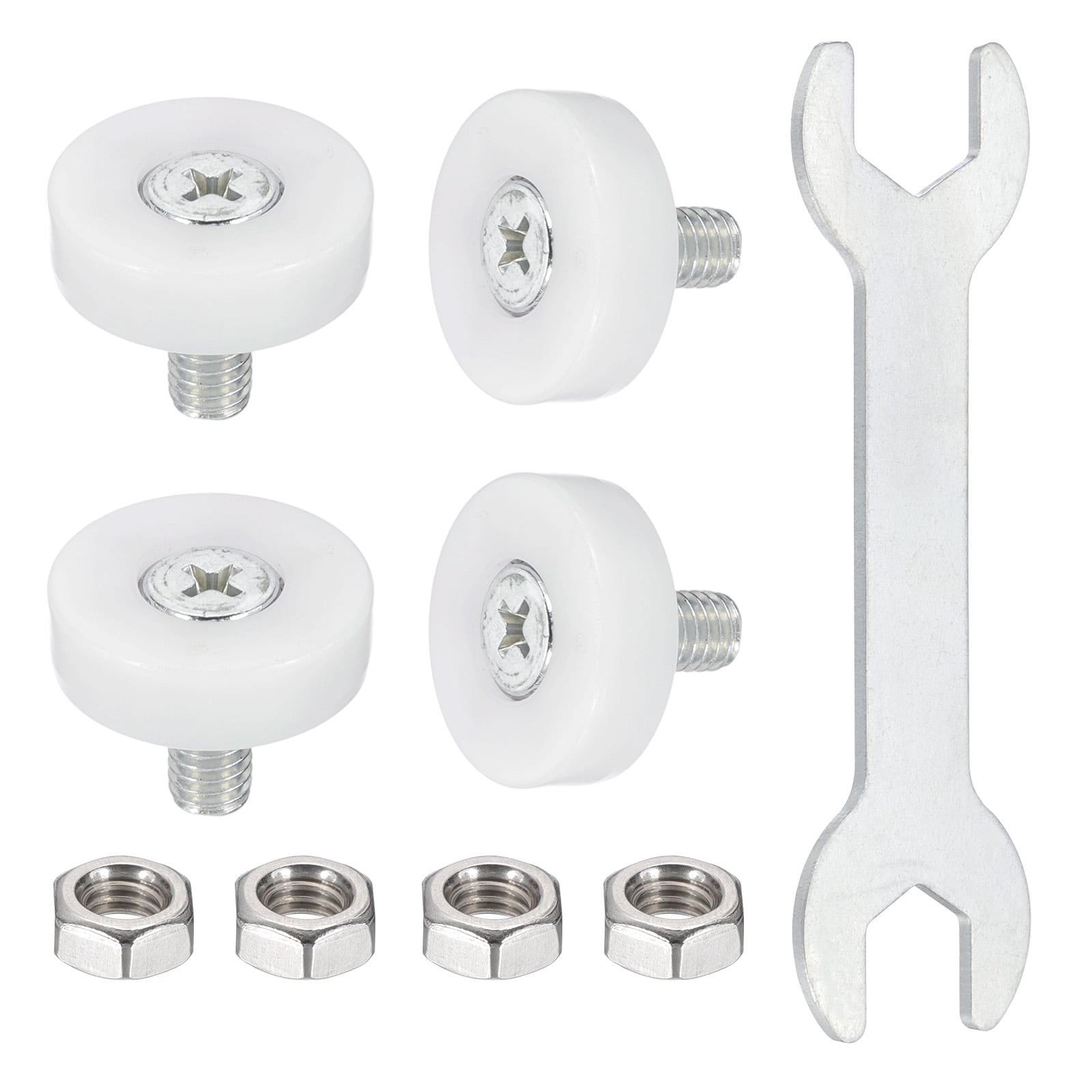 Uxcell Drawer Rollers Wheel Cabinet Positioning Sliding with Screw ...