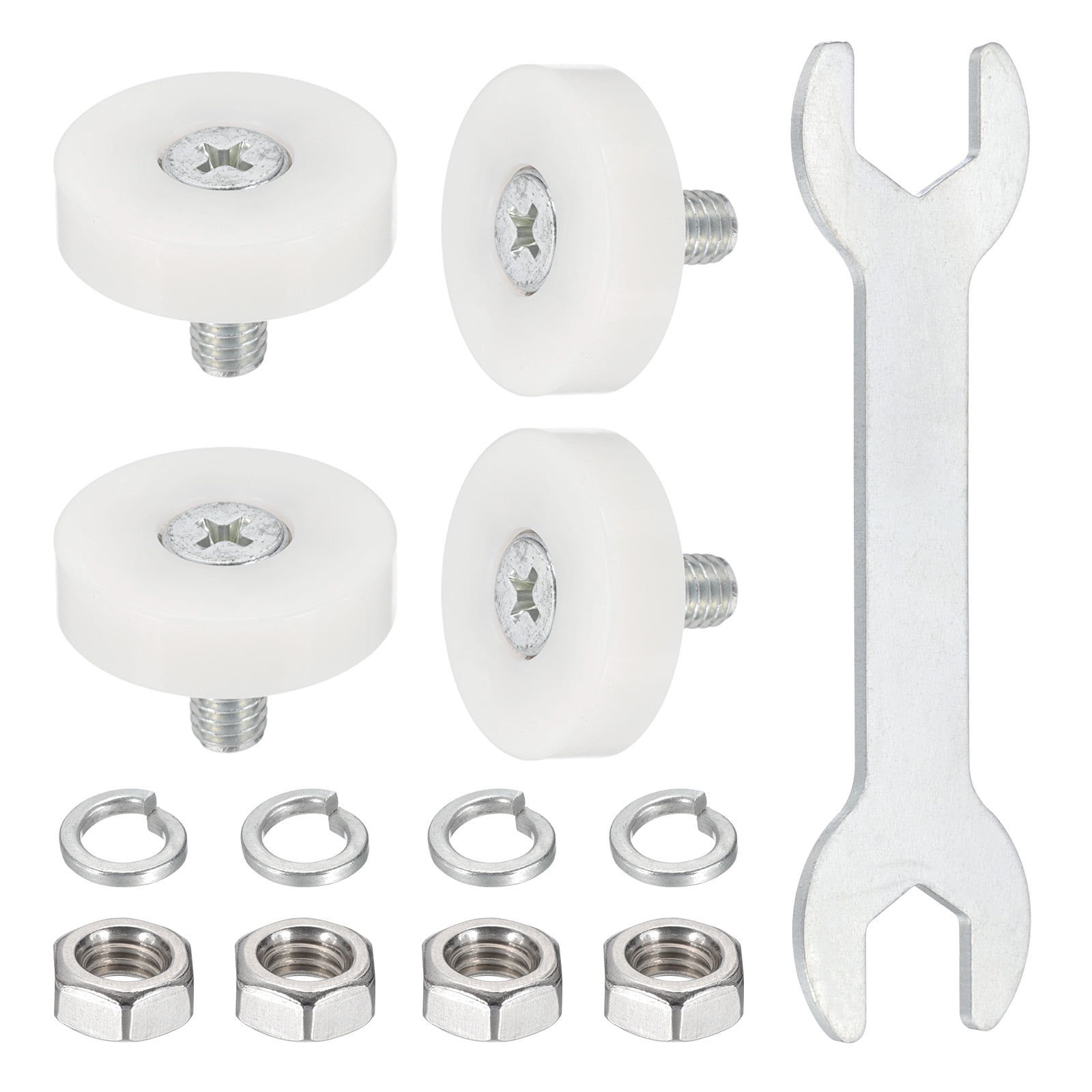 Uxcell Drawer Rollers Wheel Cabinets Positioning Sliding with Screw ...