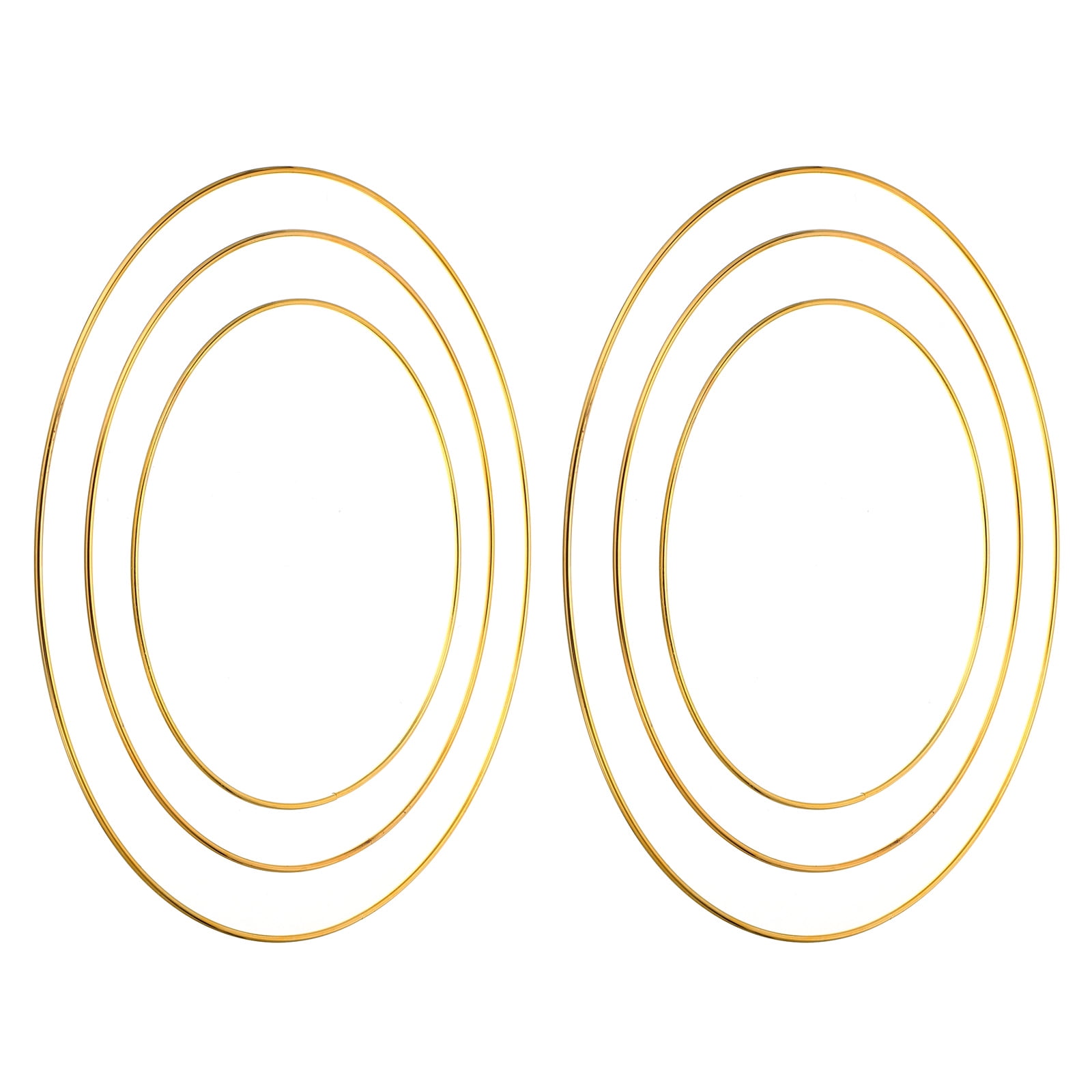 Uxcell Dream Catcher Rings Set, 2 Set 3 Sizes Metal Macrame Wreath ...