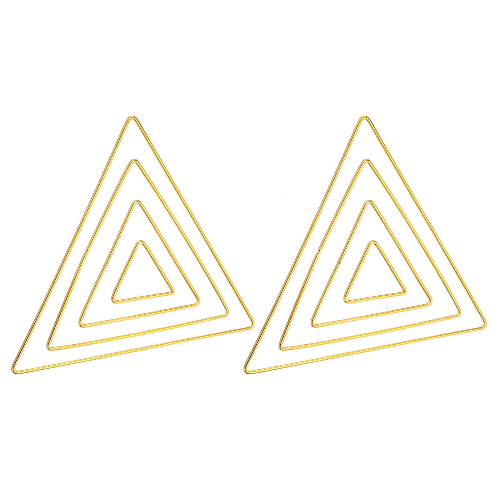 Uxcell Dream Catcher Rings Set, 2 Set 4 Sizes Metal Triangle Shape ...