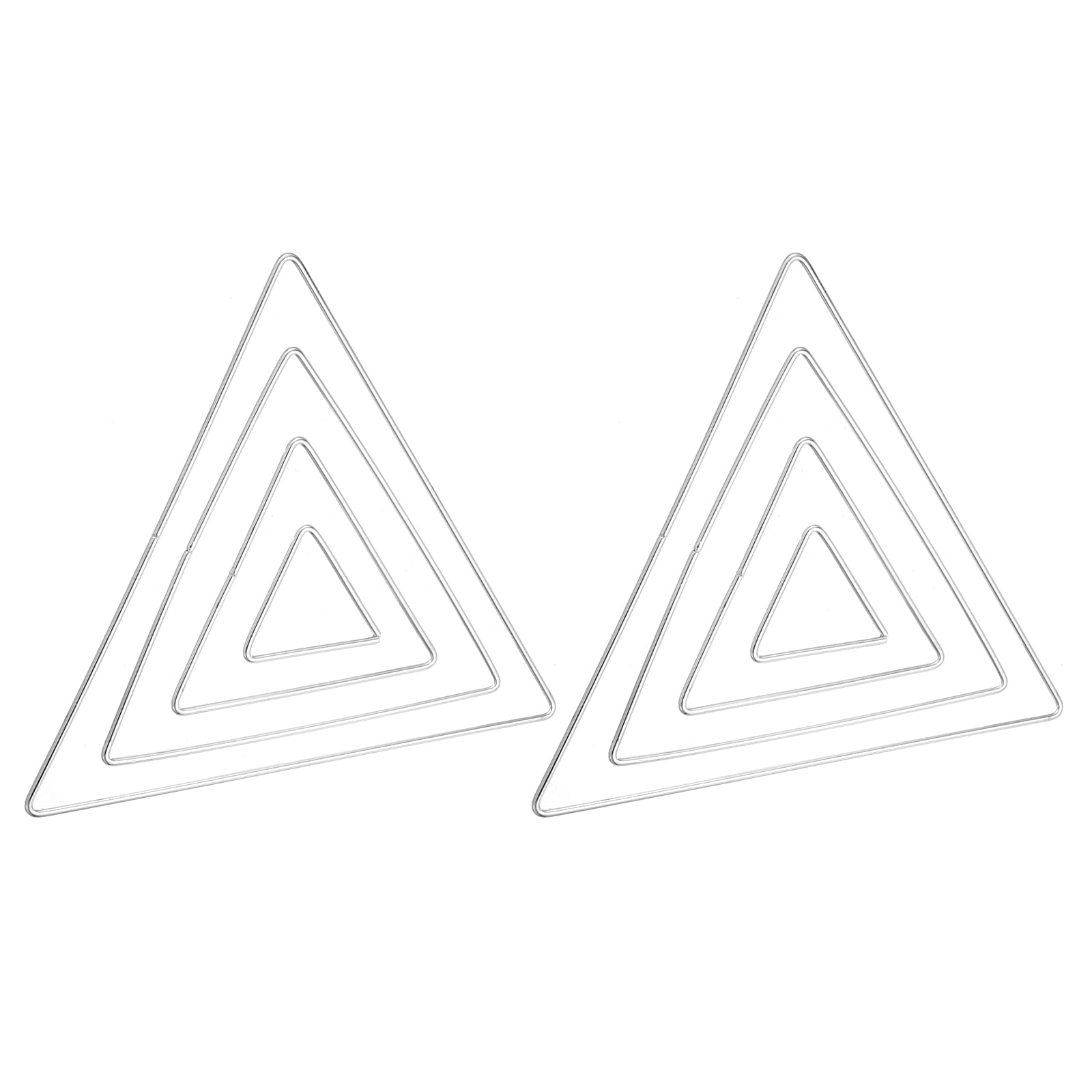 Uxcell Dream Catcher Rings Set, 2 Set 4 Sizes Metal Triangle Shape ...