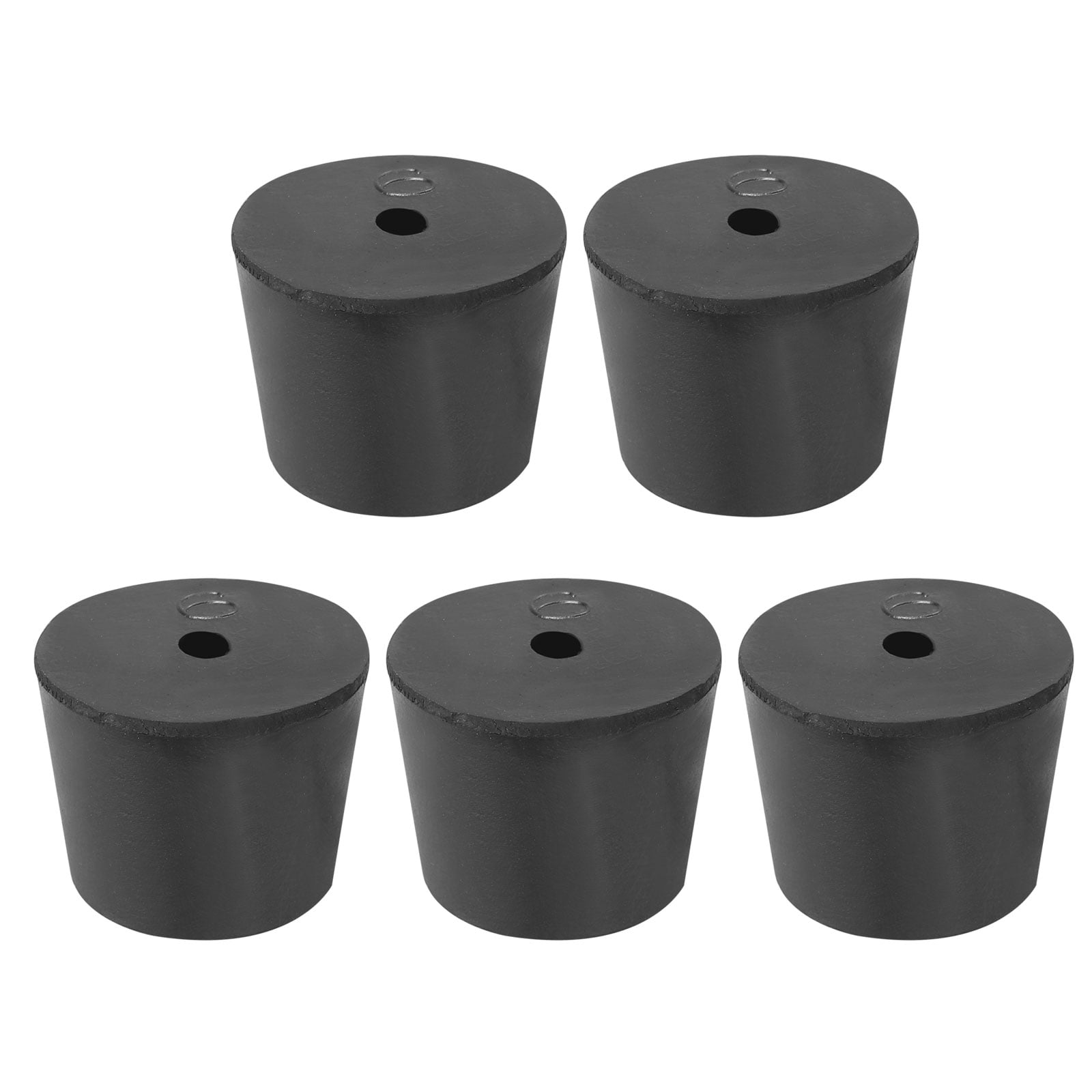 Uxcell Drilled Rubber Stopper, Tapered Lab Seal Rubber Stopper Lab Plug ...