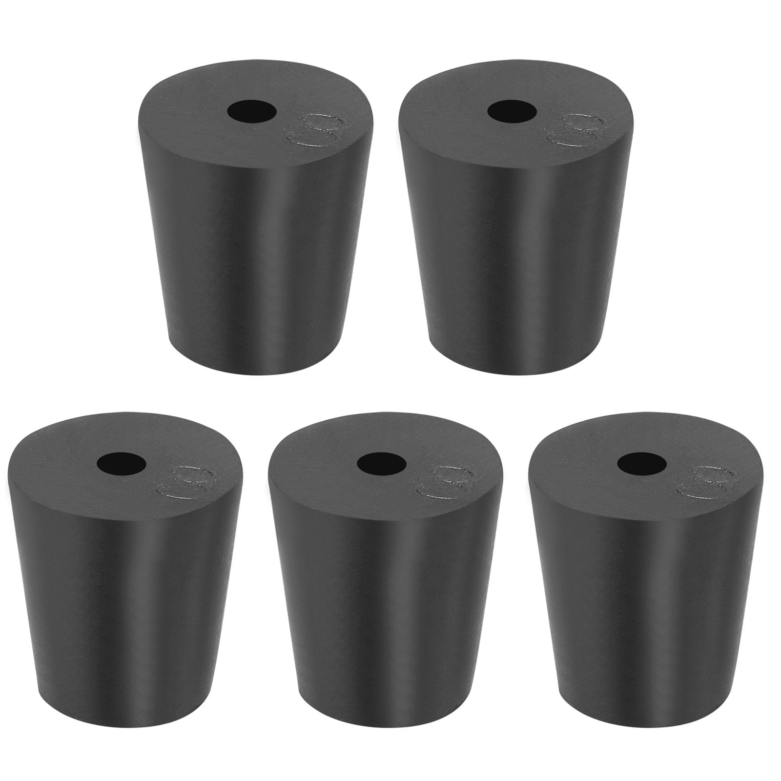 Uxcell Drilled Rubber Stopper, Tapered Lab Seal Rubber Stoppers Lab ...