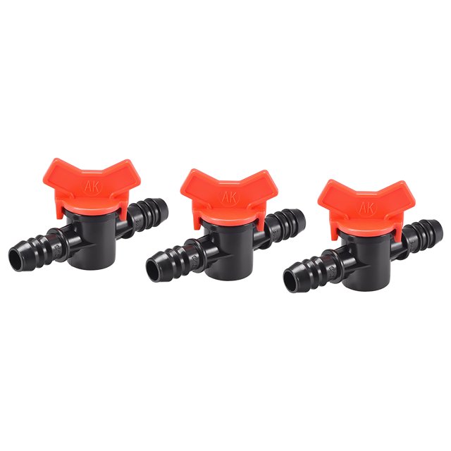 Uxcell Drip Irrigation Barbed Valve for 0.47" Double Male Barbed Valve ...