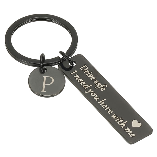 Uxcell Drive Safe Keychain, 1 Set Letter P Keychain I Need You Here ...