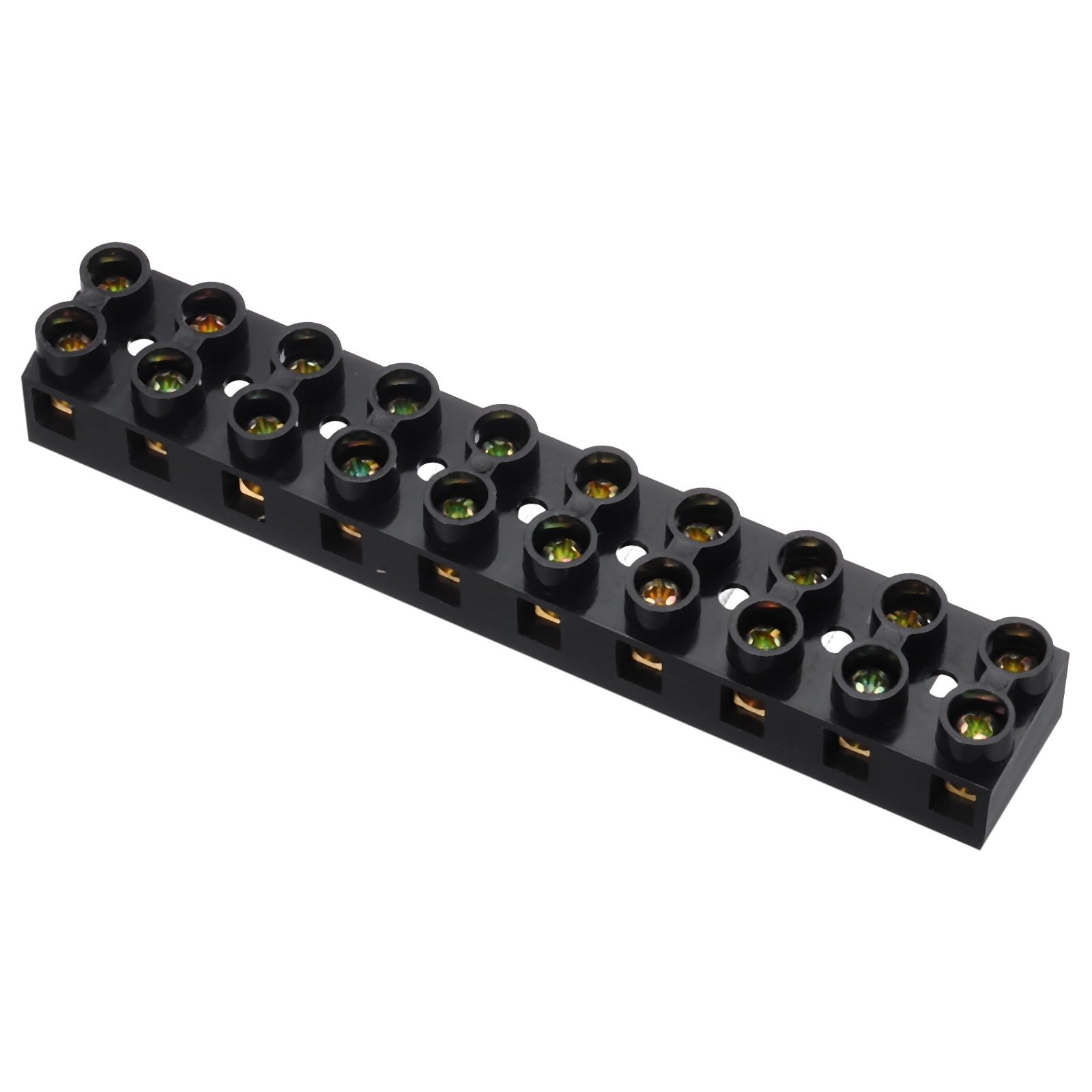Uxcell Dual Row Terminal Block, 10 Positions 500V 20A Screw Terminals ...