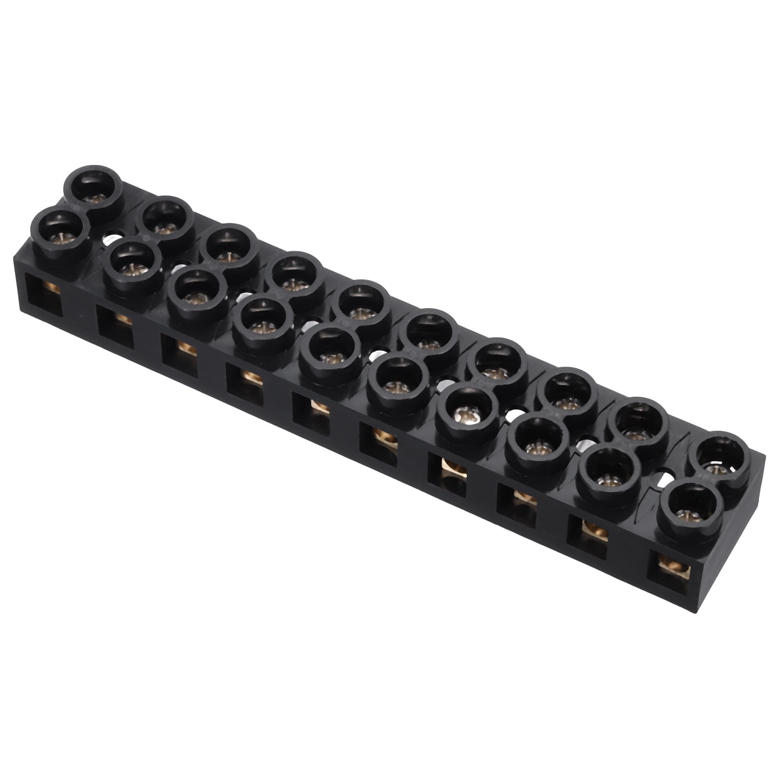 Uxcell Dual Row Terminal Block, 10 Positions 500V 60A Screw Terminals ...