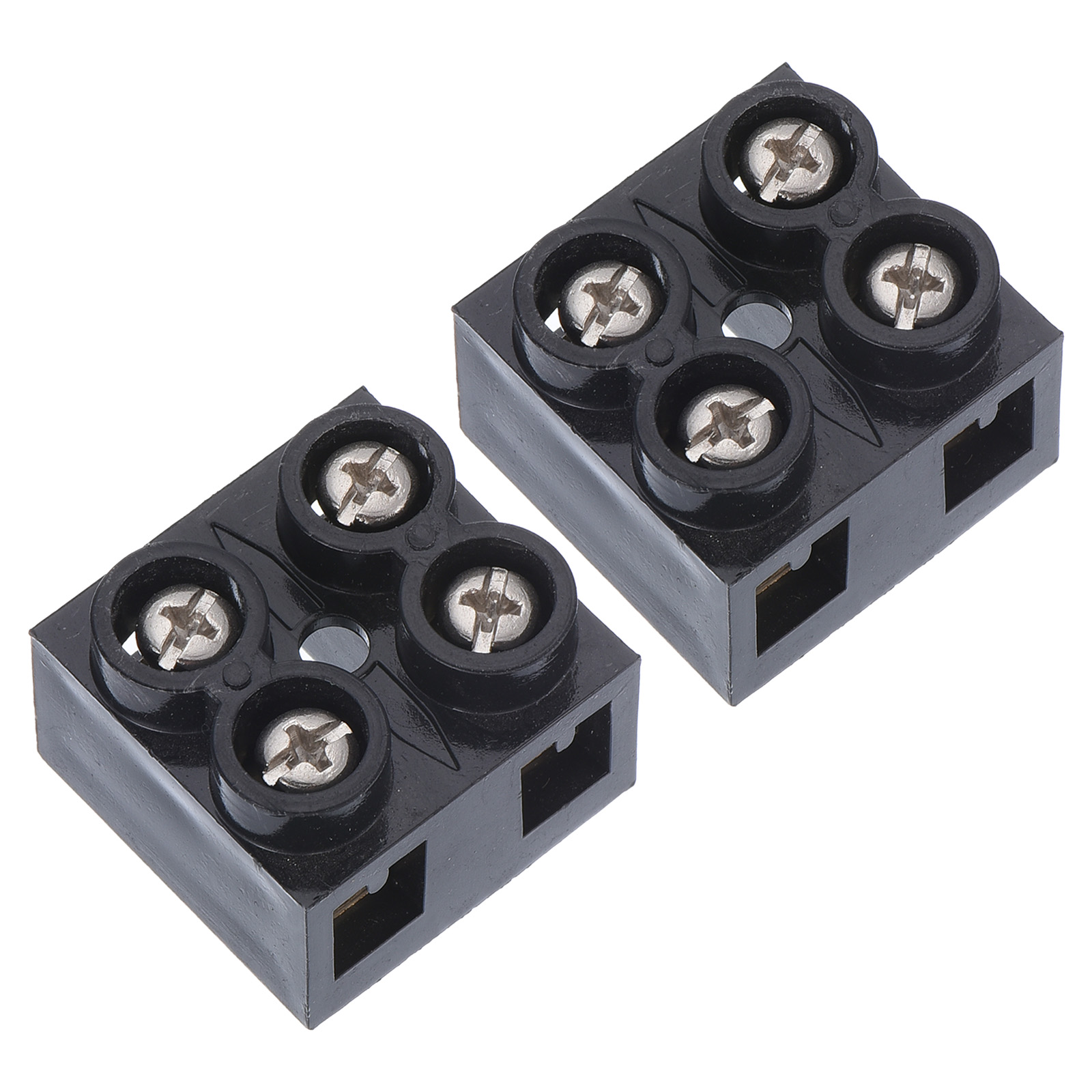 Uxcell Dual Rows 2 Positions 500V 60A Cable Block Terminal Strip 2pcs ...