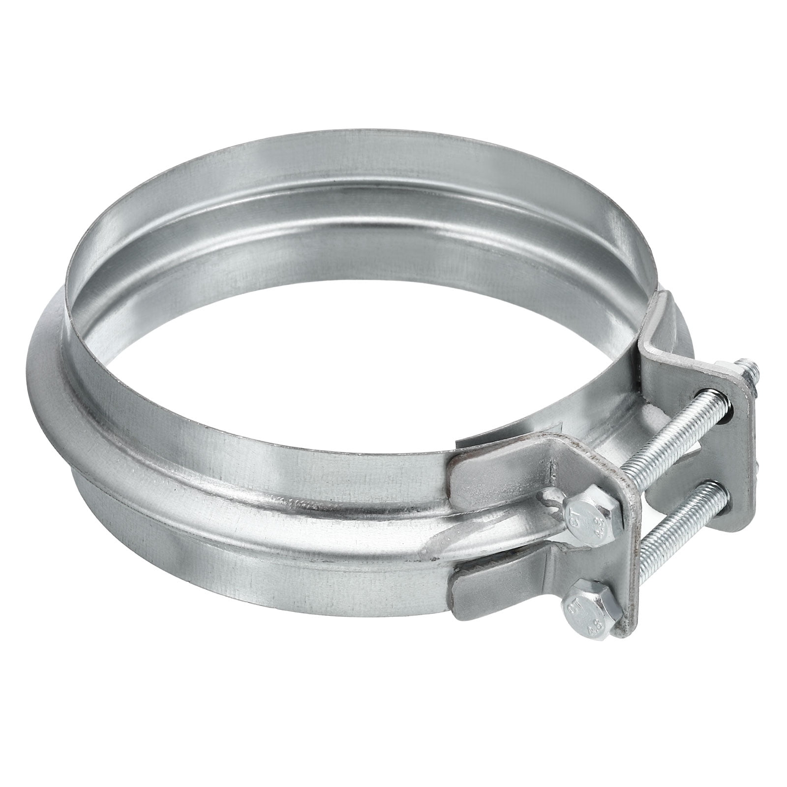 Uxcell Duct Clamp, 12"(300mm) V-shape Clamp Zinc Plated Iron Pipe Clamp ...