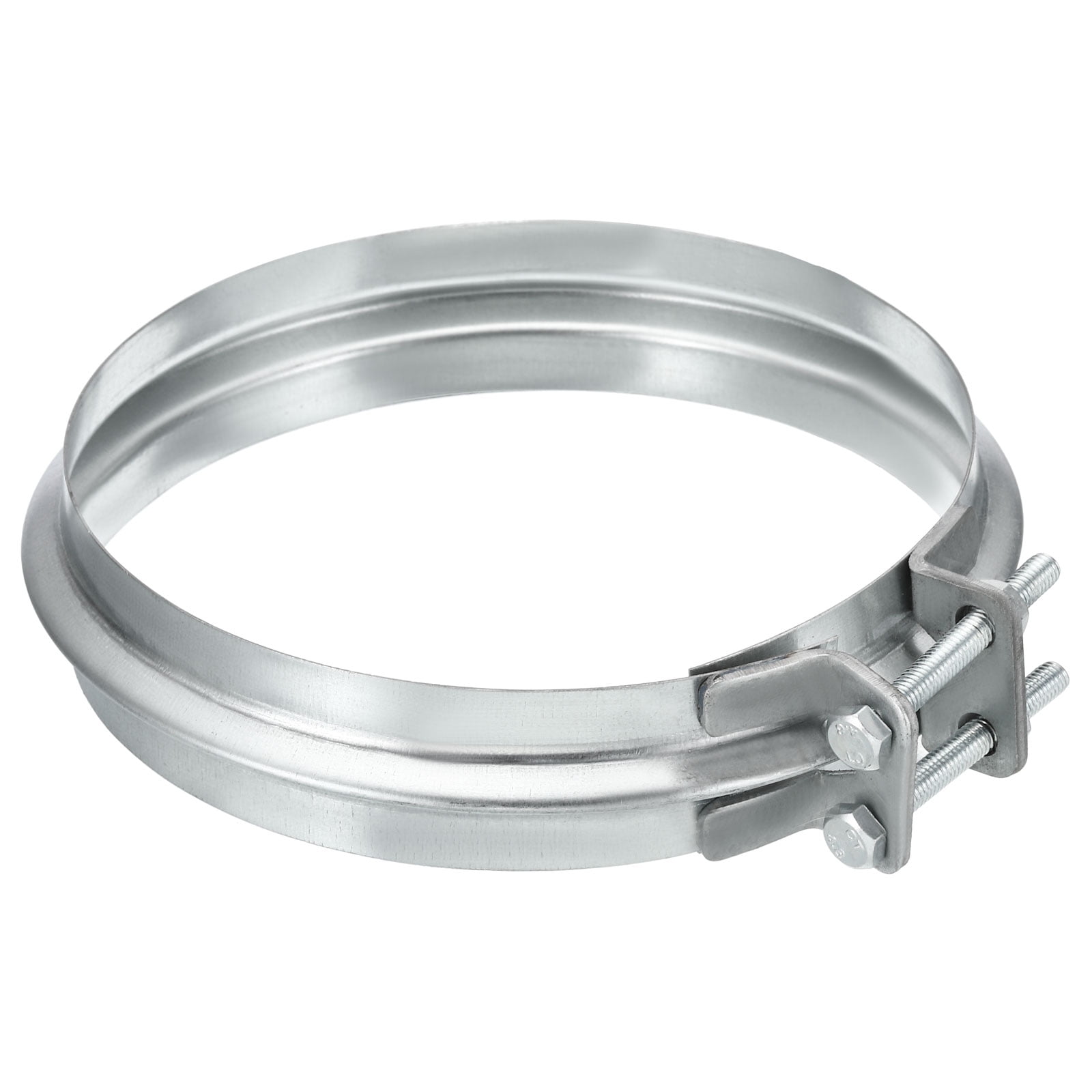 Uxcell Duct Clamp, 6"(150mm) V-shape Clamp Zinc Plated Iron Pipe Clamp ...